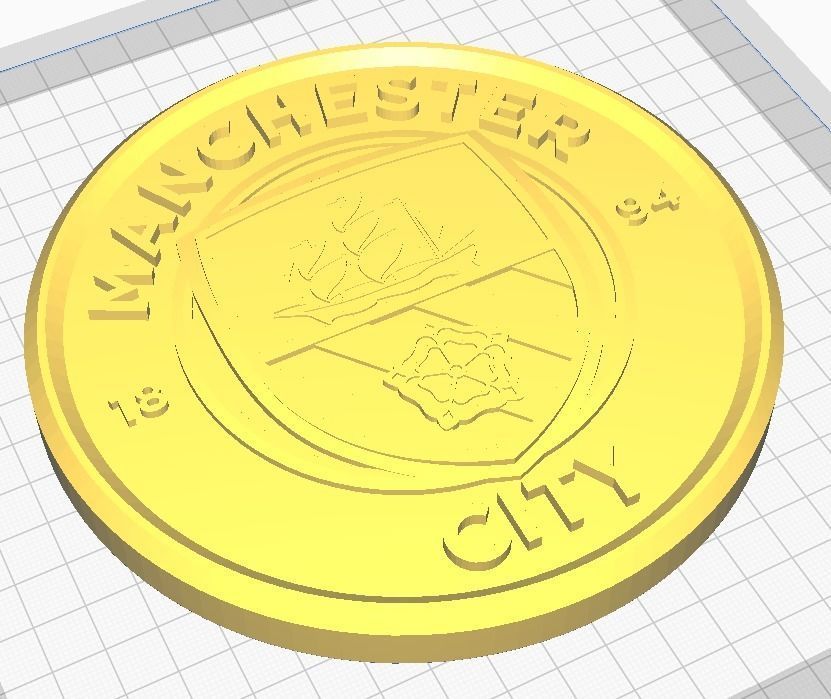 Manchester City Wall Sign 3D model 3D printable | CGTrader