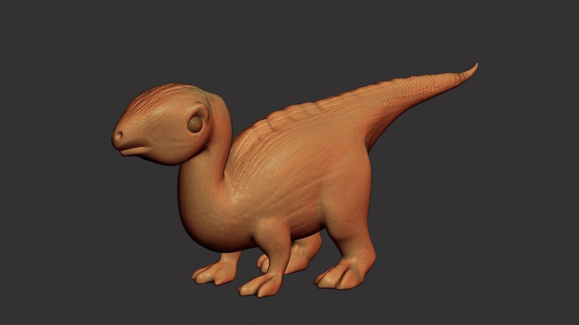 Iguanodon chibi free 3D model 3D printable | CGTrader
