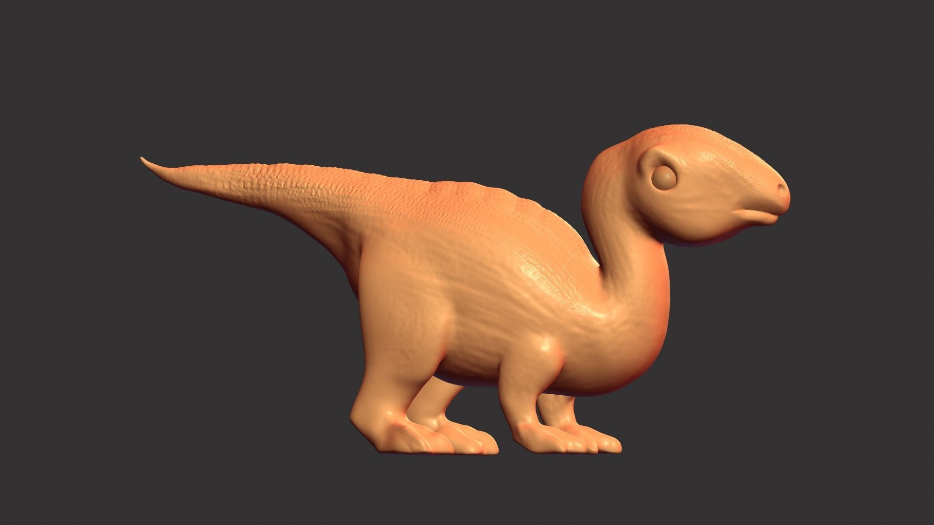 Iguanodon chibi free 3D model 3D printable | CGTrader