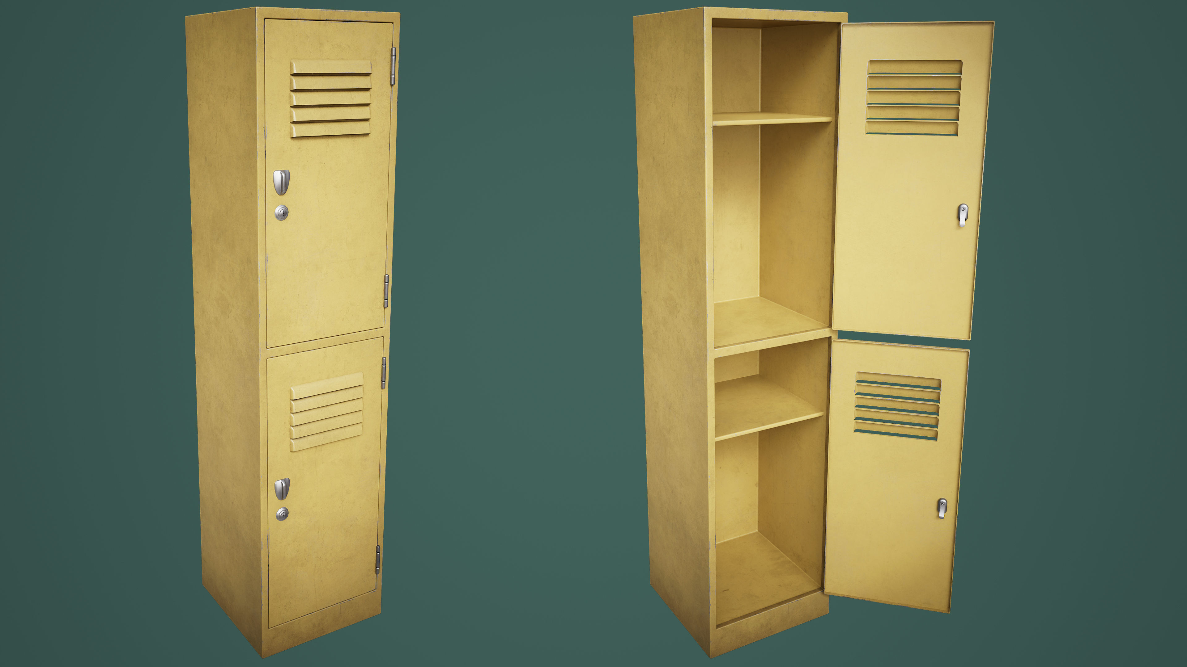 3D model School Gym Locker Half VR / AR / low-poly | CGTrader