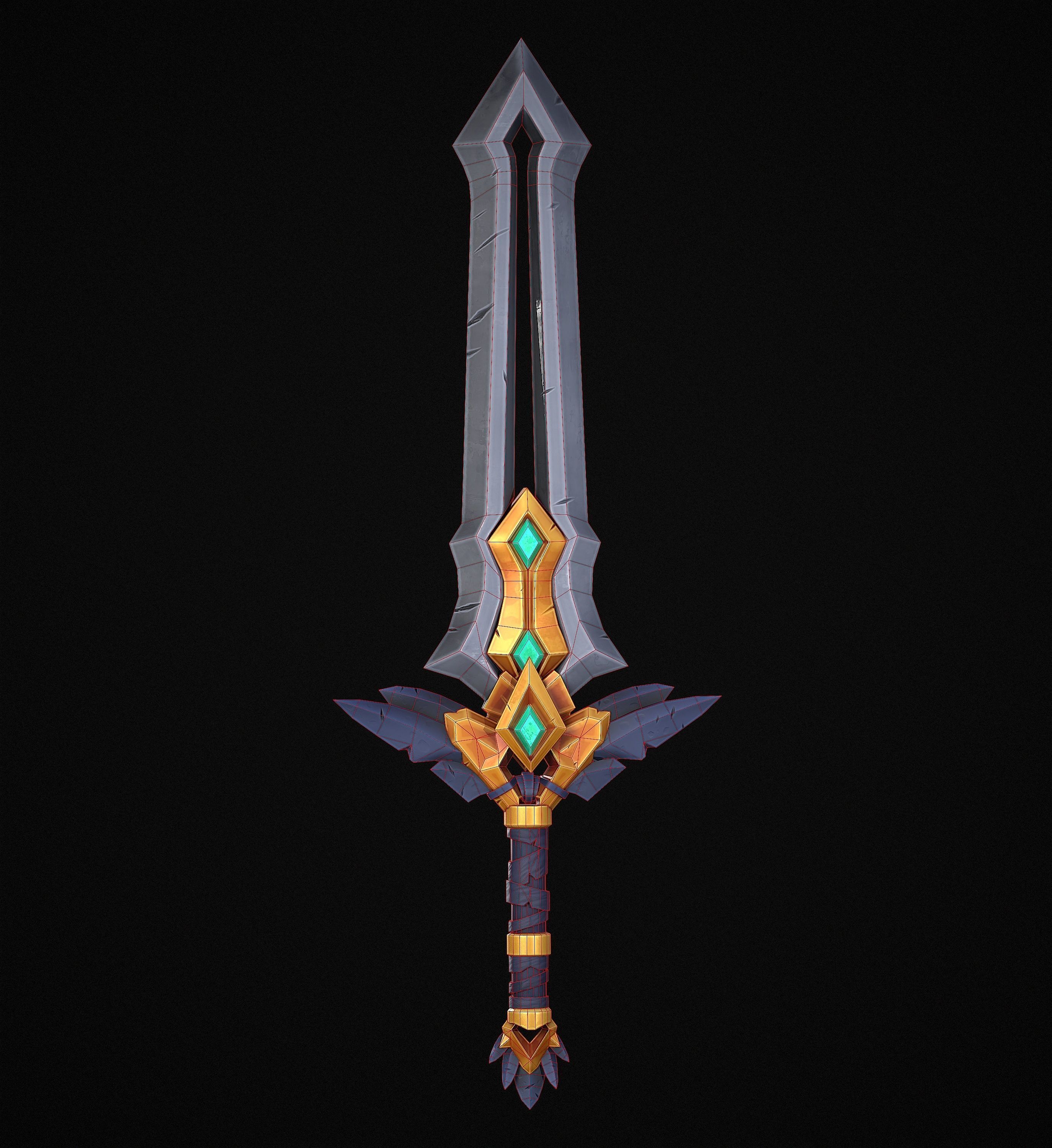 Stylized Sword free VR / AR / low-poly 3D model | CGTrader
