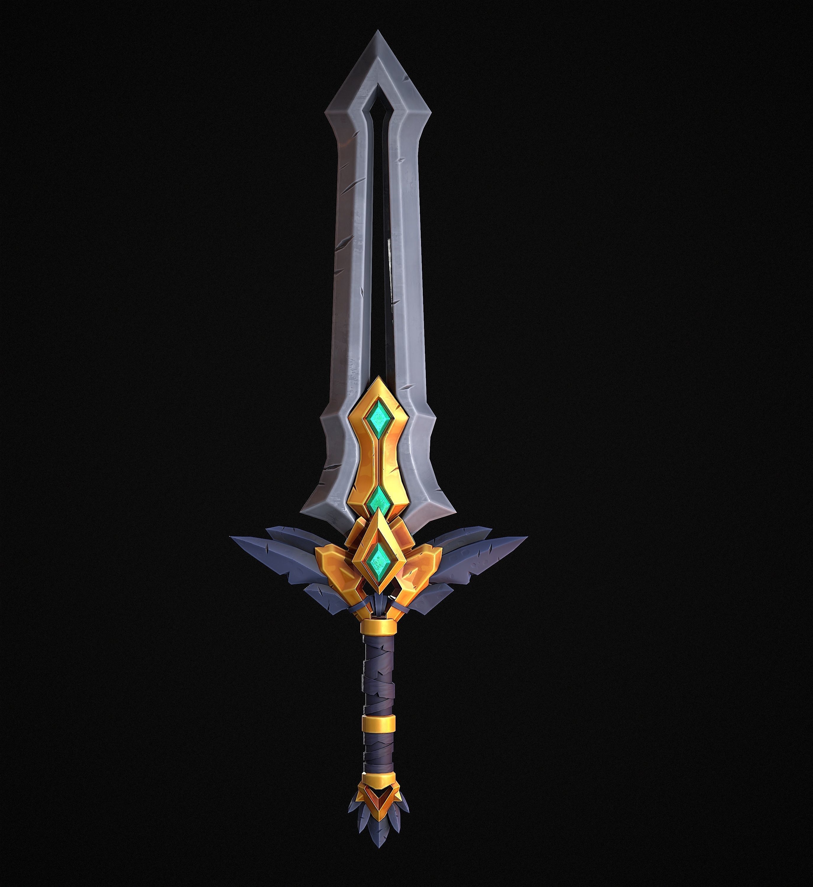 Stylized Sword free VR / AR / low-poly 3D model | CGTrader