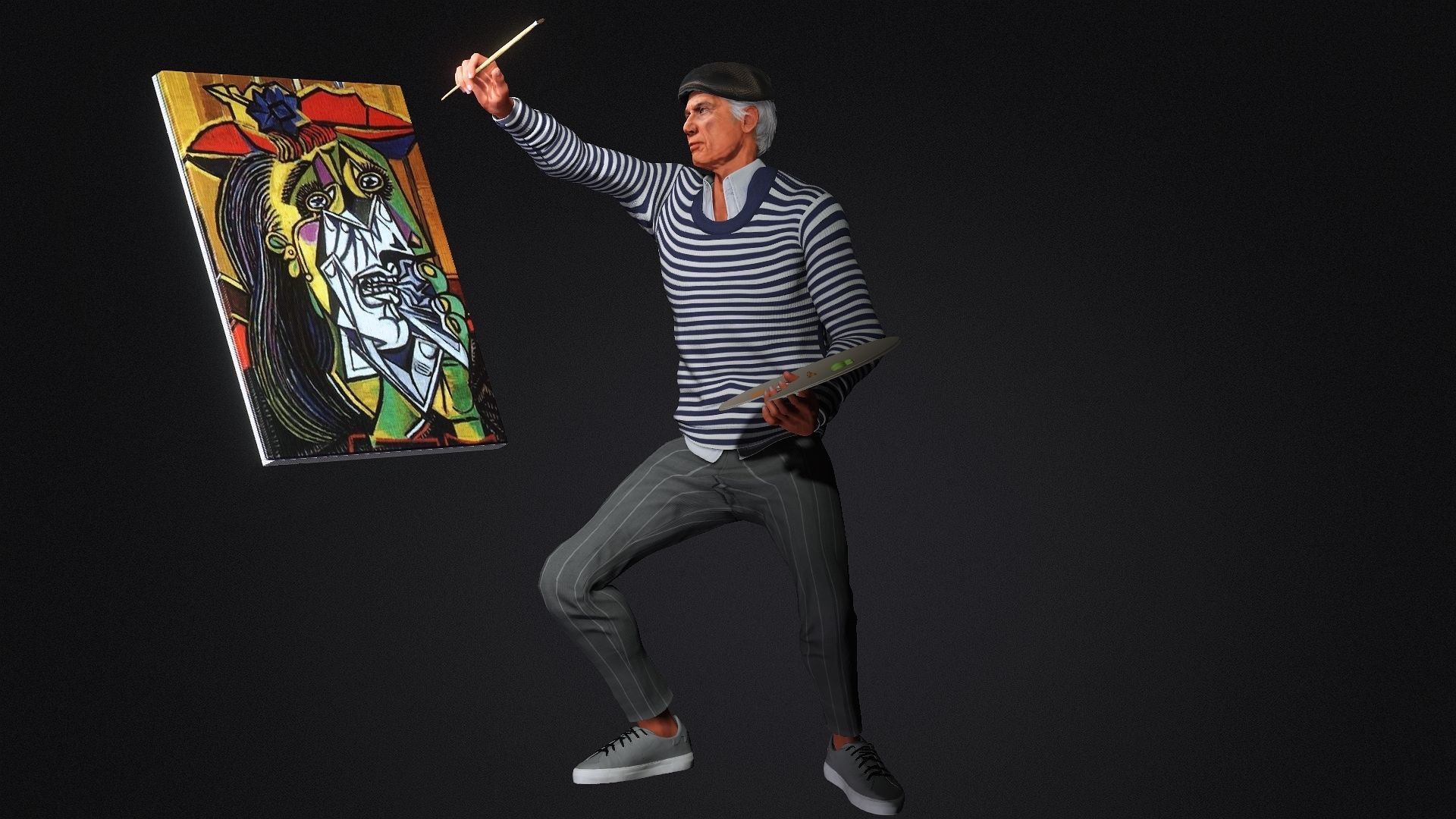 Picasso High quality character full Rigged and Animated 3D model ...