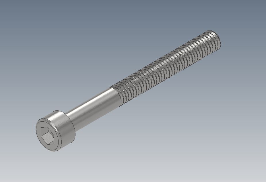 M6x60-M6x60x50-M6x60x45-M6x60x40 Socket Head DIN912 Std Bolts 3D model ...