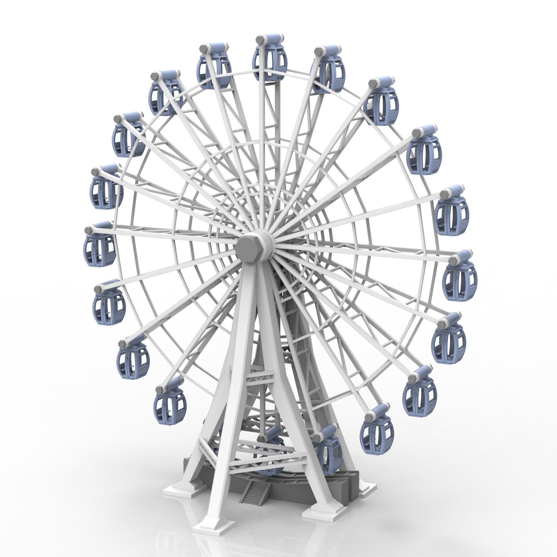 Ferris wheel miniature 3D model 3D printable | CGTrader