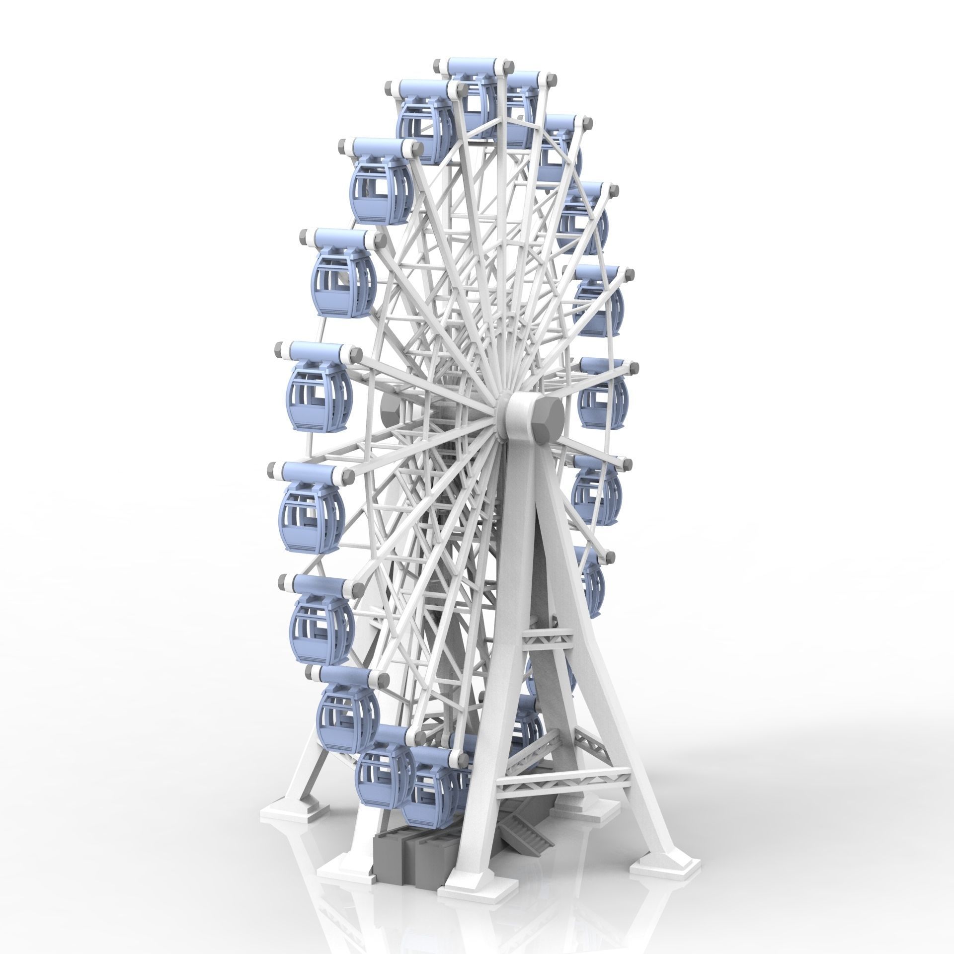 Ferris wheel miniature 3D model 3D printable | CGTrader