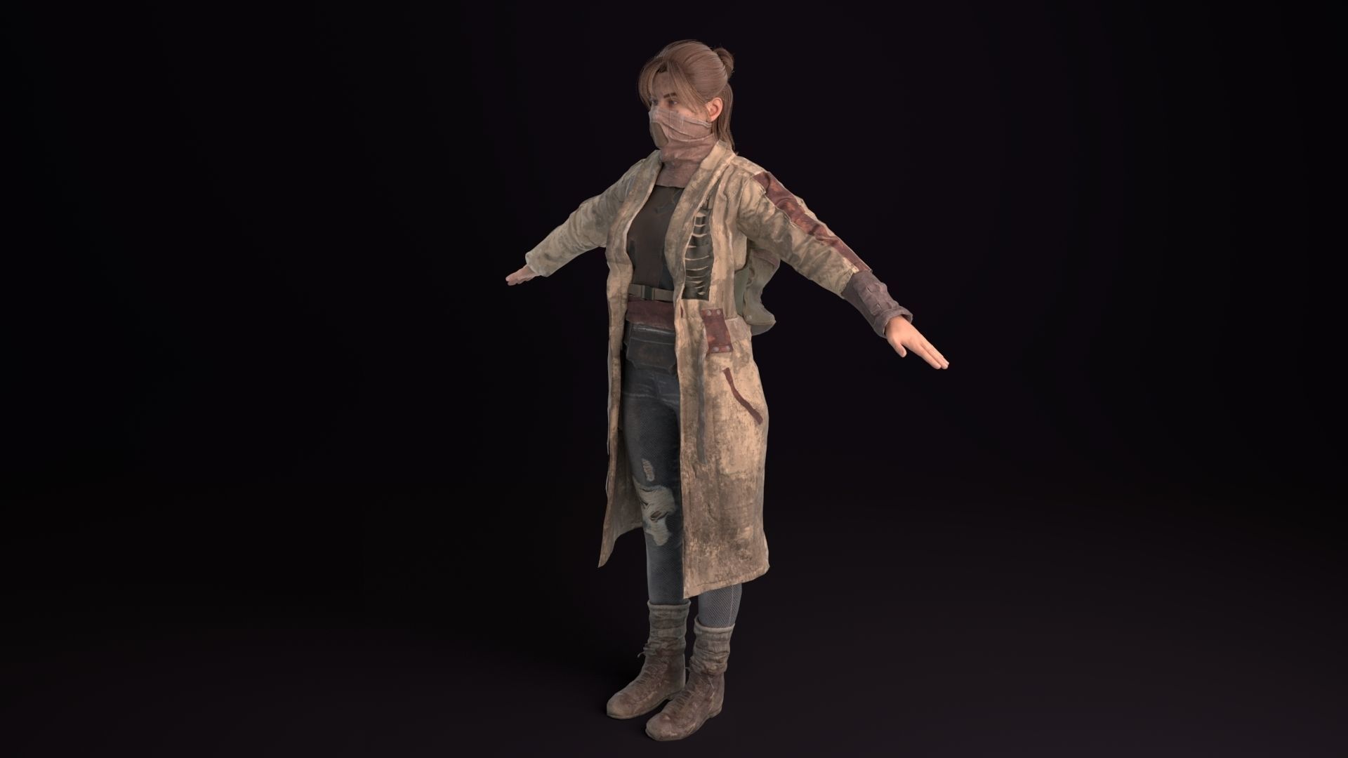 3D model Apocalypse Female Rigged VR / AR / low-poly | CGTrader