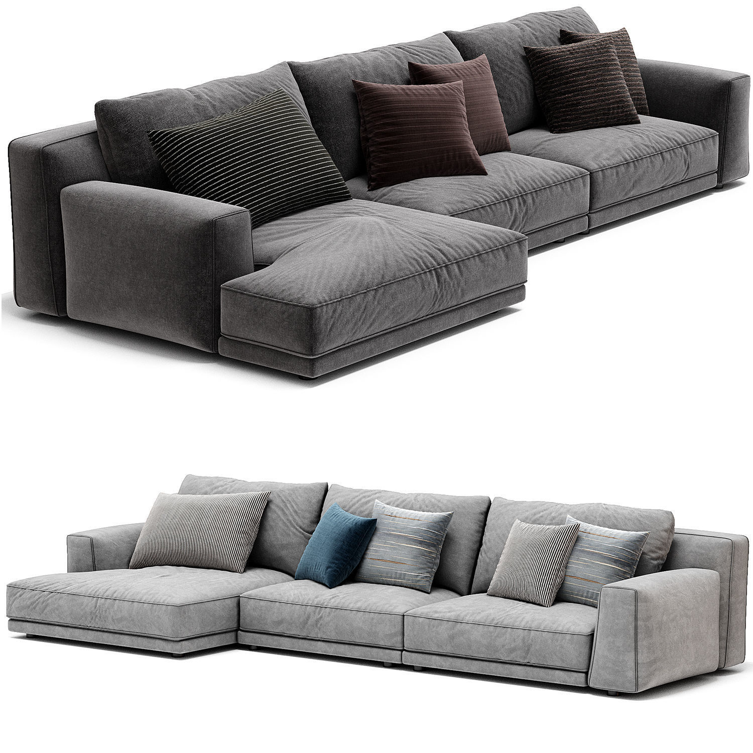 Poliform Paris Seoul Chaise Longue Sofa 3D model | CGTrader