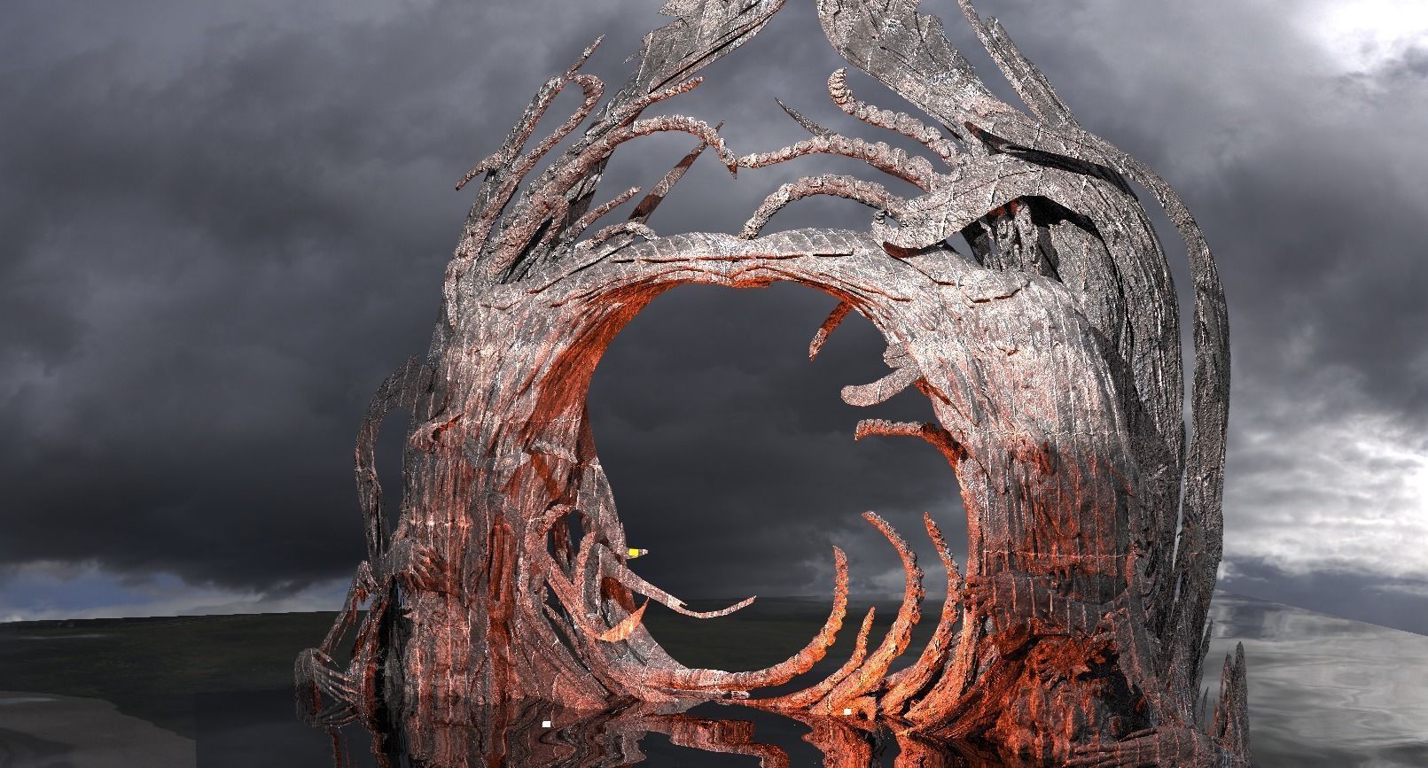 Dark Cthulhu gateway arch 3D model | CGTrader