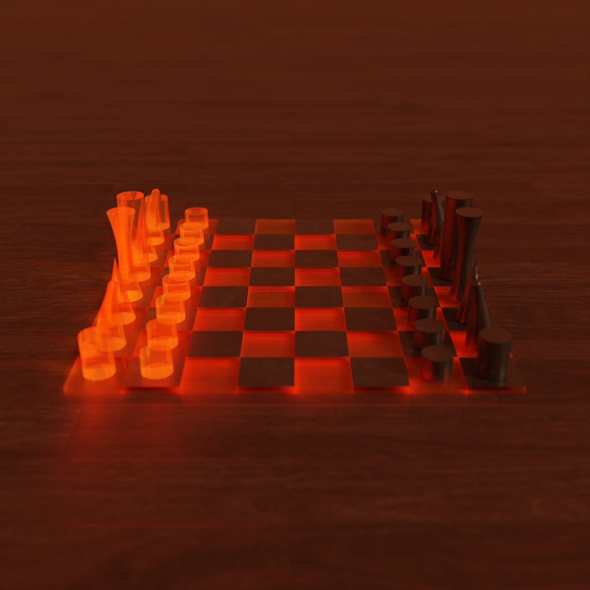 Minimalistic Chess Set 3D model | CGTrader