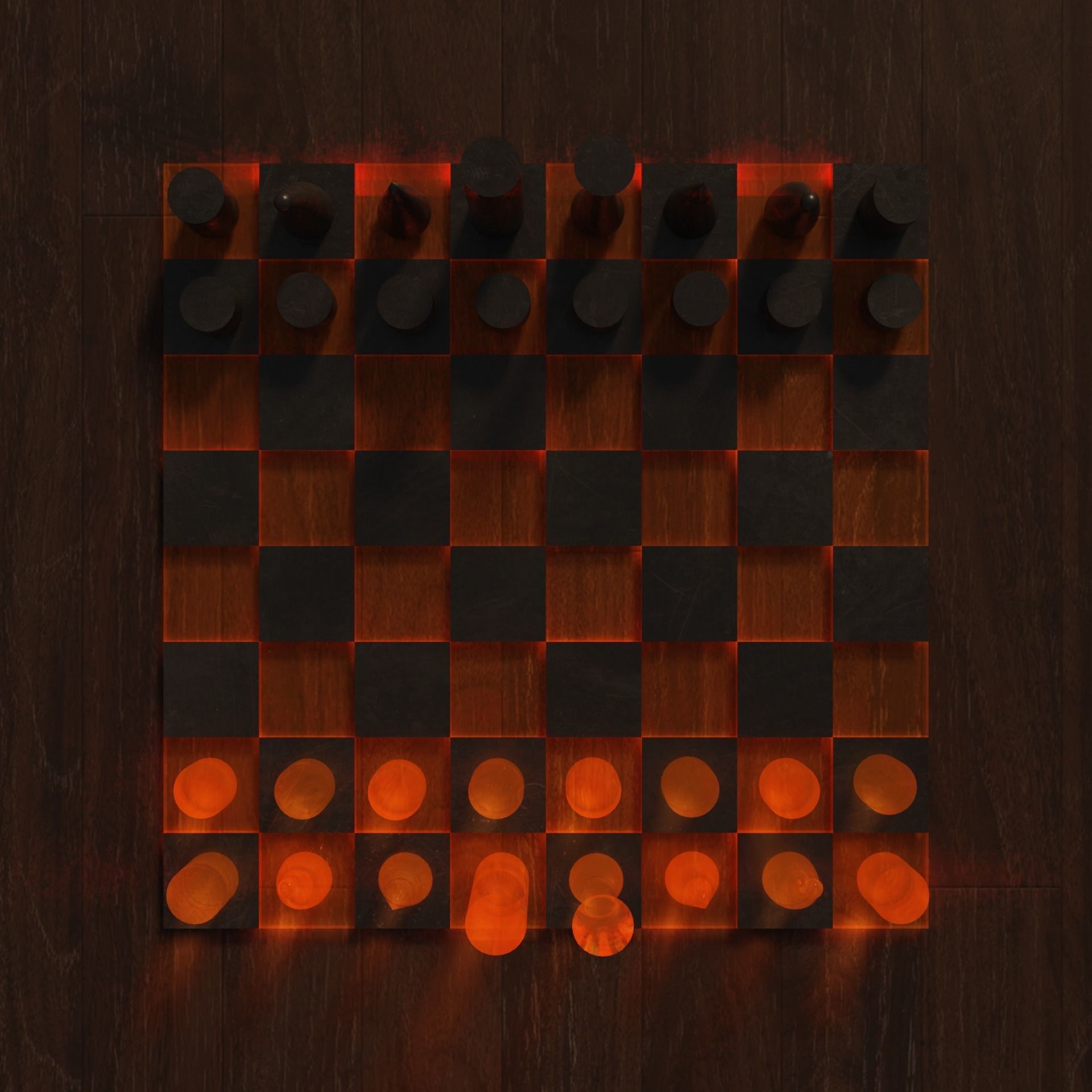 Minimalistic Chess Set 3D model | CGTrader