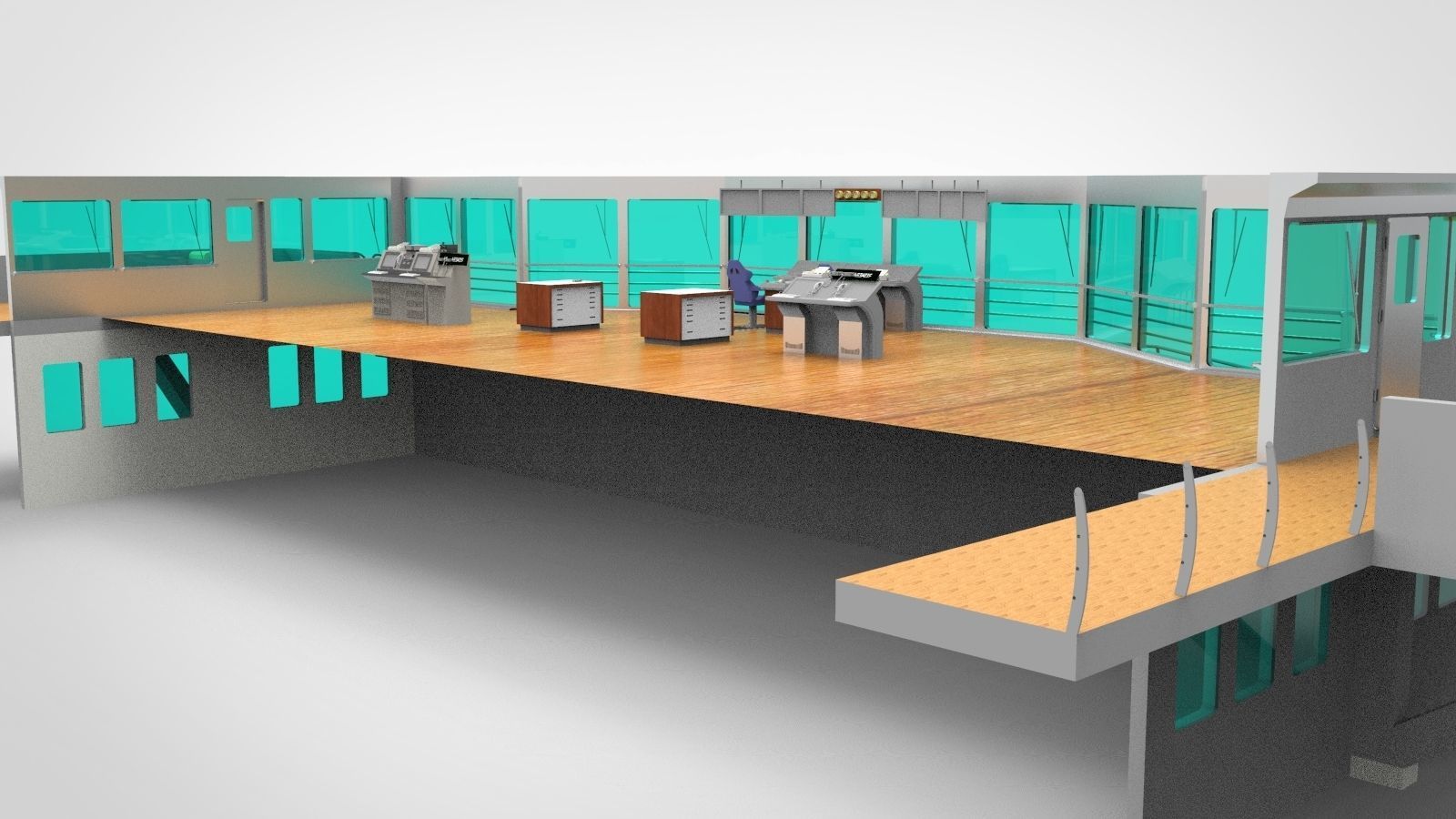 Navigation room container bulkcarrier cargo ship 3D model | CGTrader