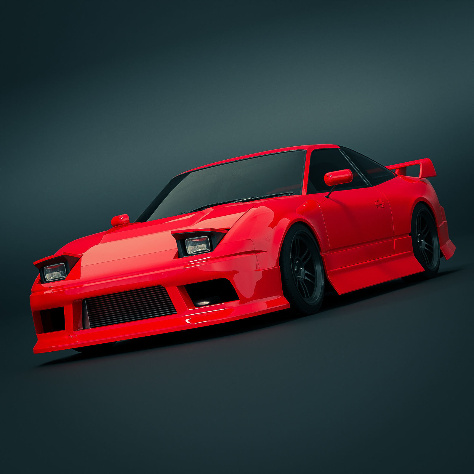 Nissan 180SX Modified 3D model rigged | CGTrader