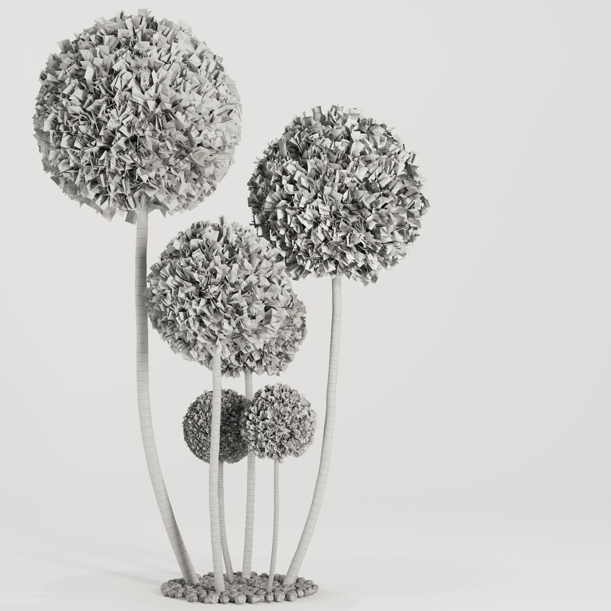 Cypress Pom Pom Topiary 3D model | CGTrader