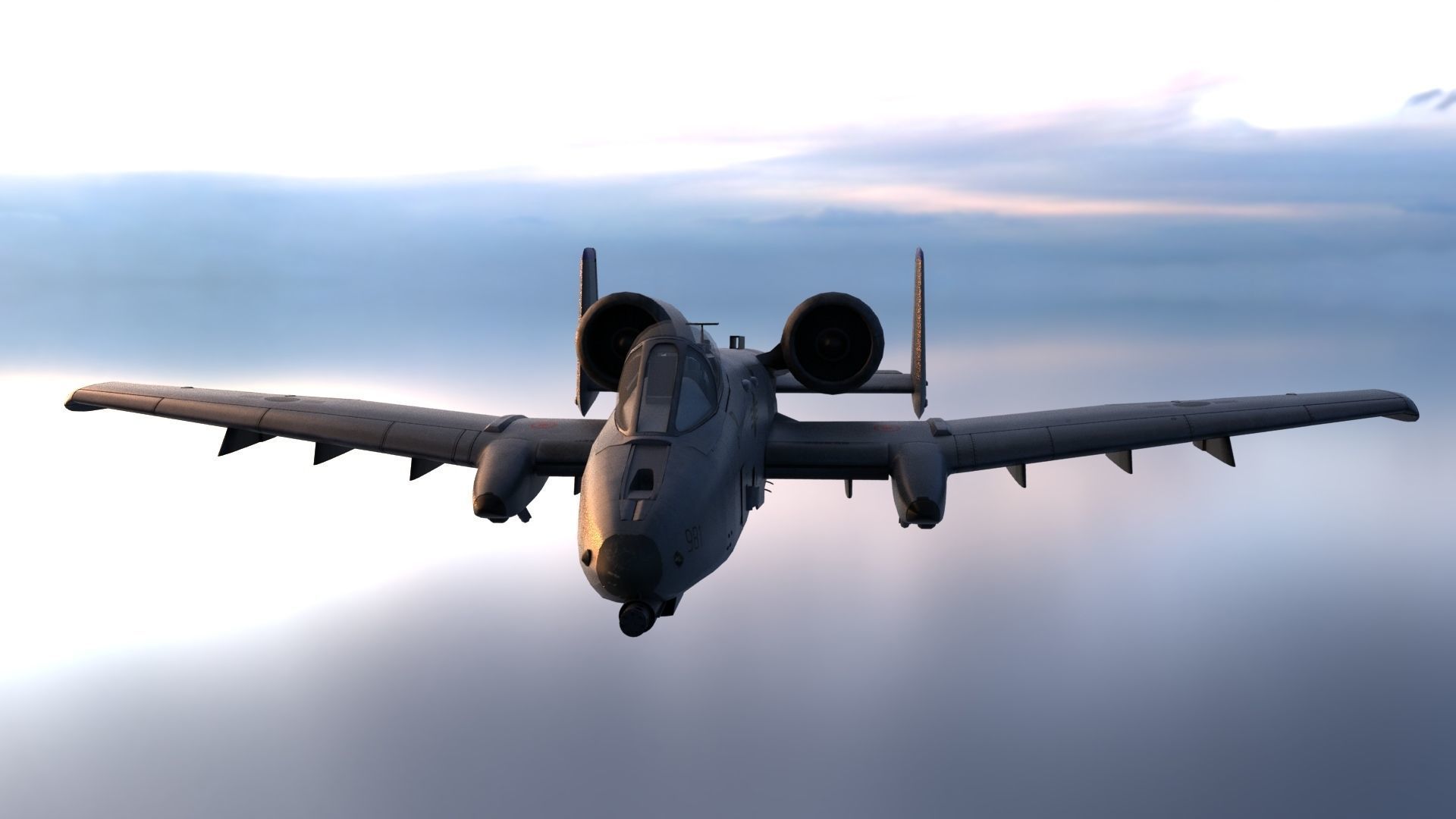 Attack Aircraft A-10 thunderbolt High Quality 3D model | CGTrader