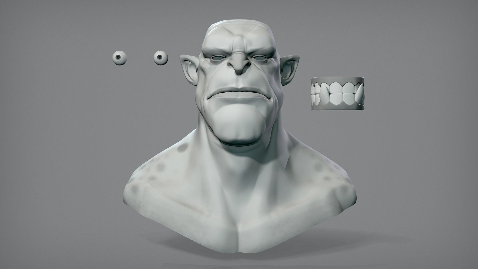 Cartoon male character Orc base mesh 3D model | CGTrader