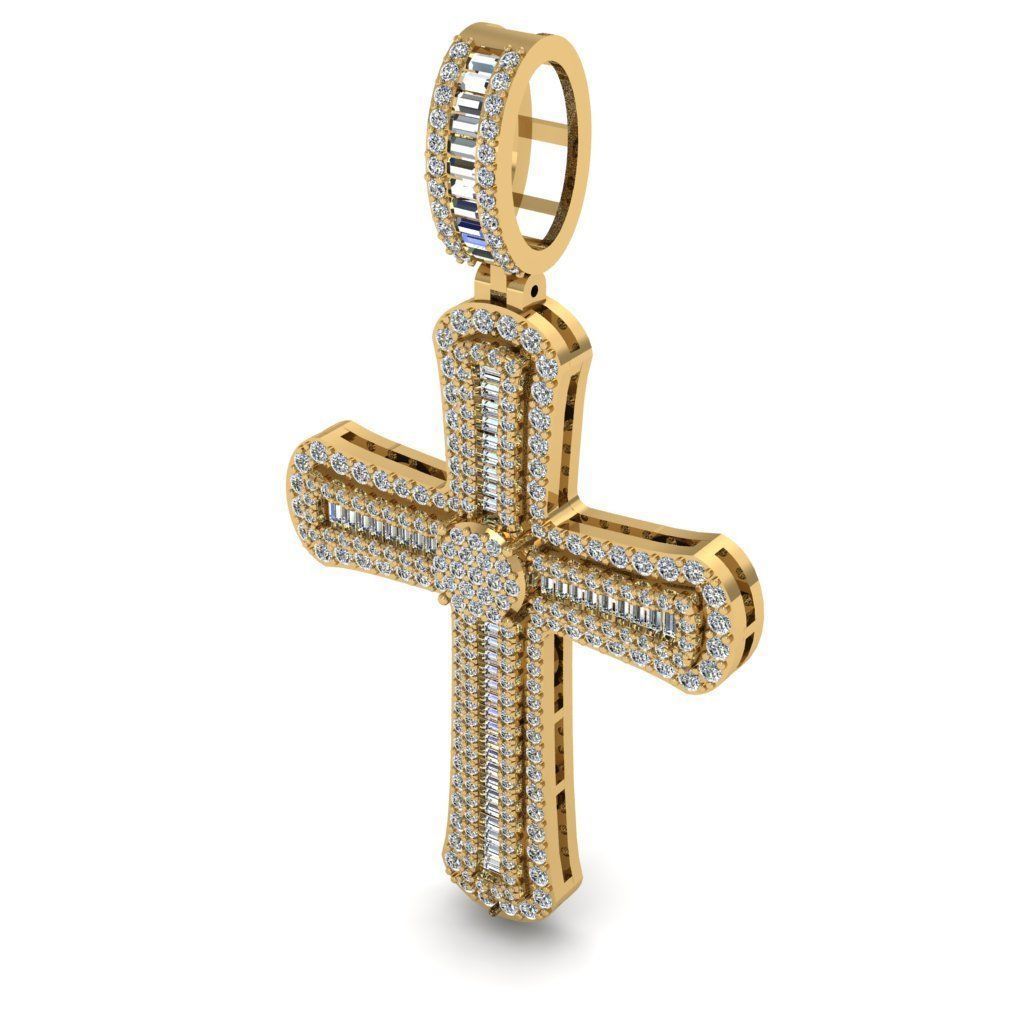 HIP-HOP CROSS PENDANT 3D model 3D printable | CGTrader