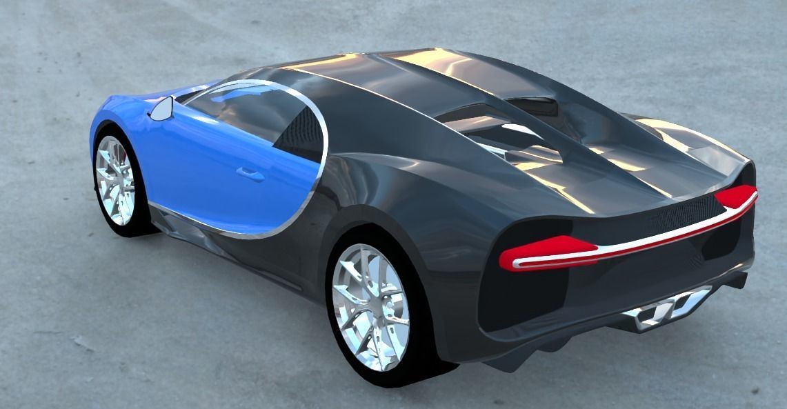 Bugatti Chiron High Detailed V2 3D model 3D printable | CGTrader