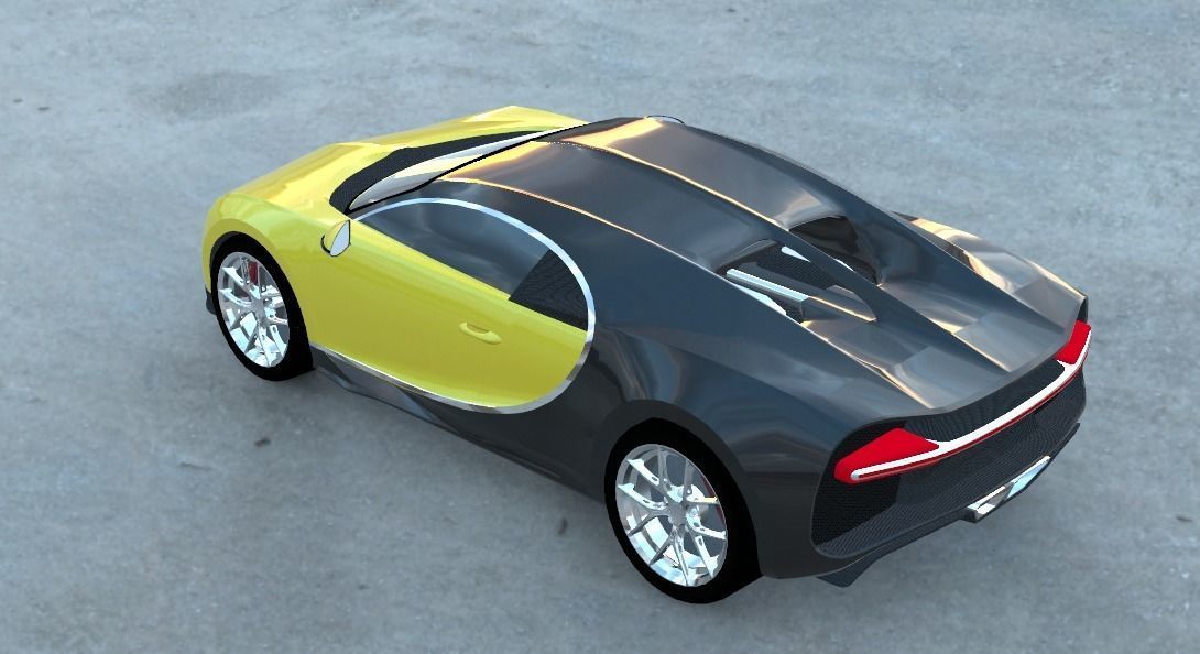 Bugatti Chiron High Detailed V2 3D model 3D printable | CGTrader