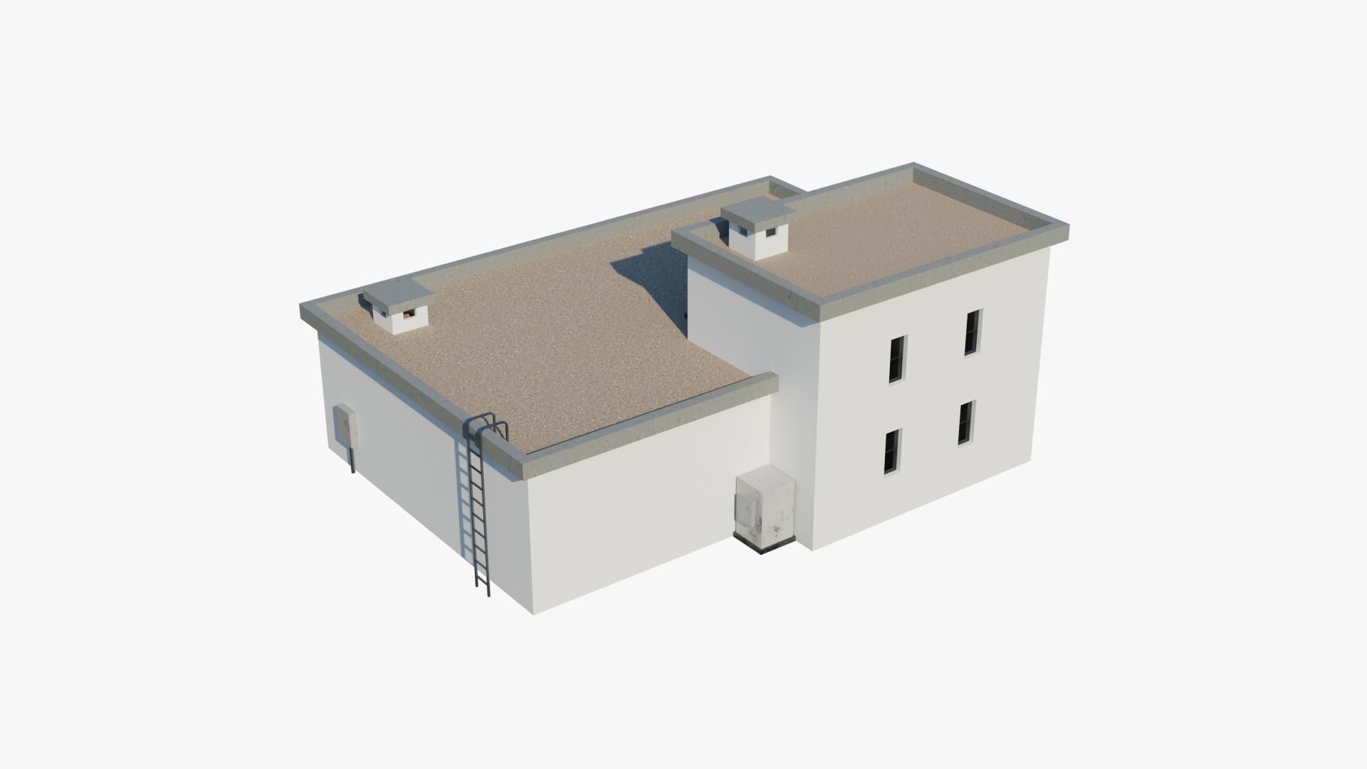 3D model Rooftop Cabin Exit VR / AR / low-poly | CGTrader