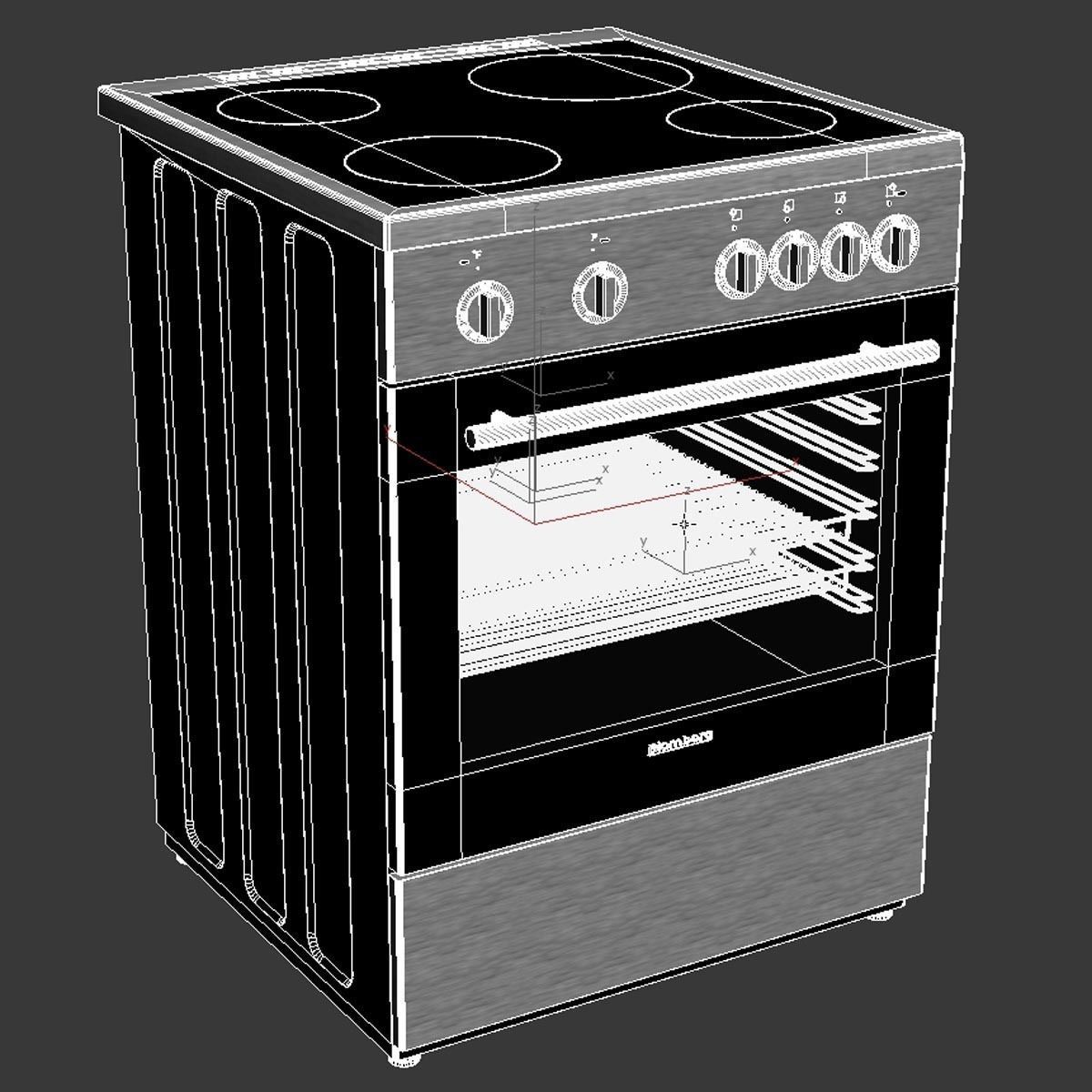 Blomberg Freestanding Electric Range 3D model | CGTrader