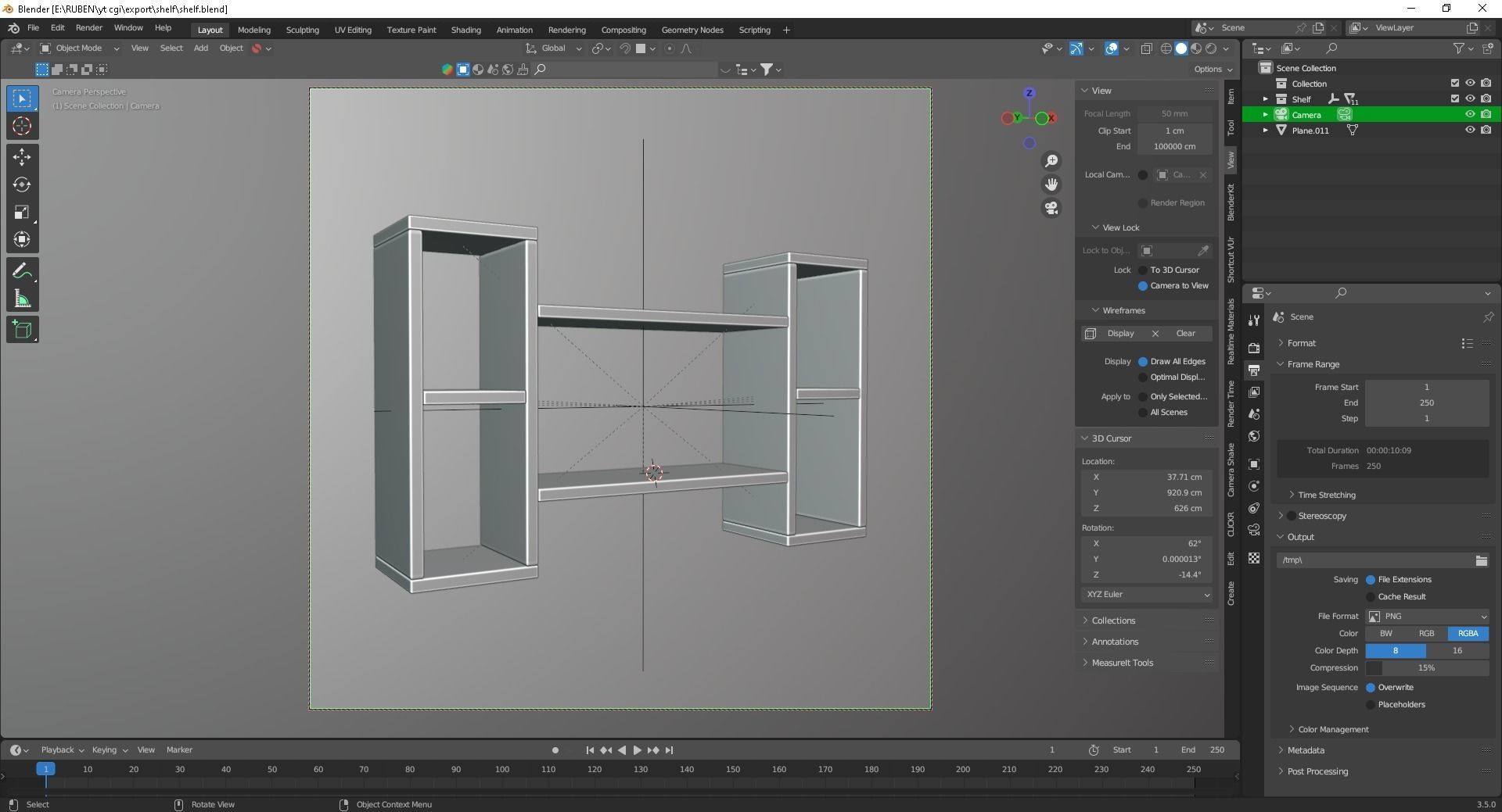 Modern Shelf Design free 3D model | CGTrader