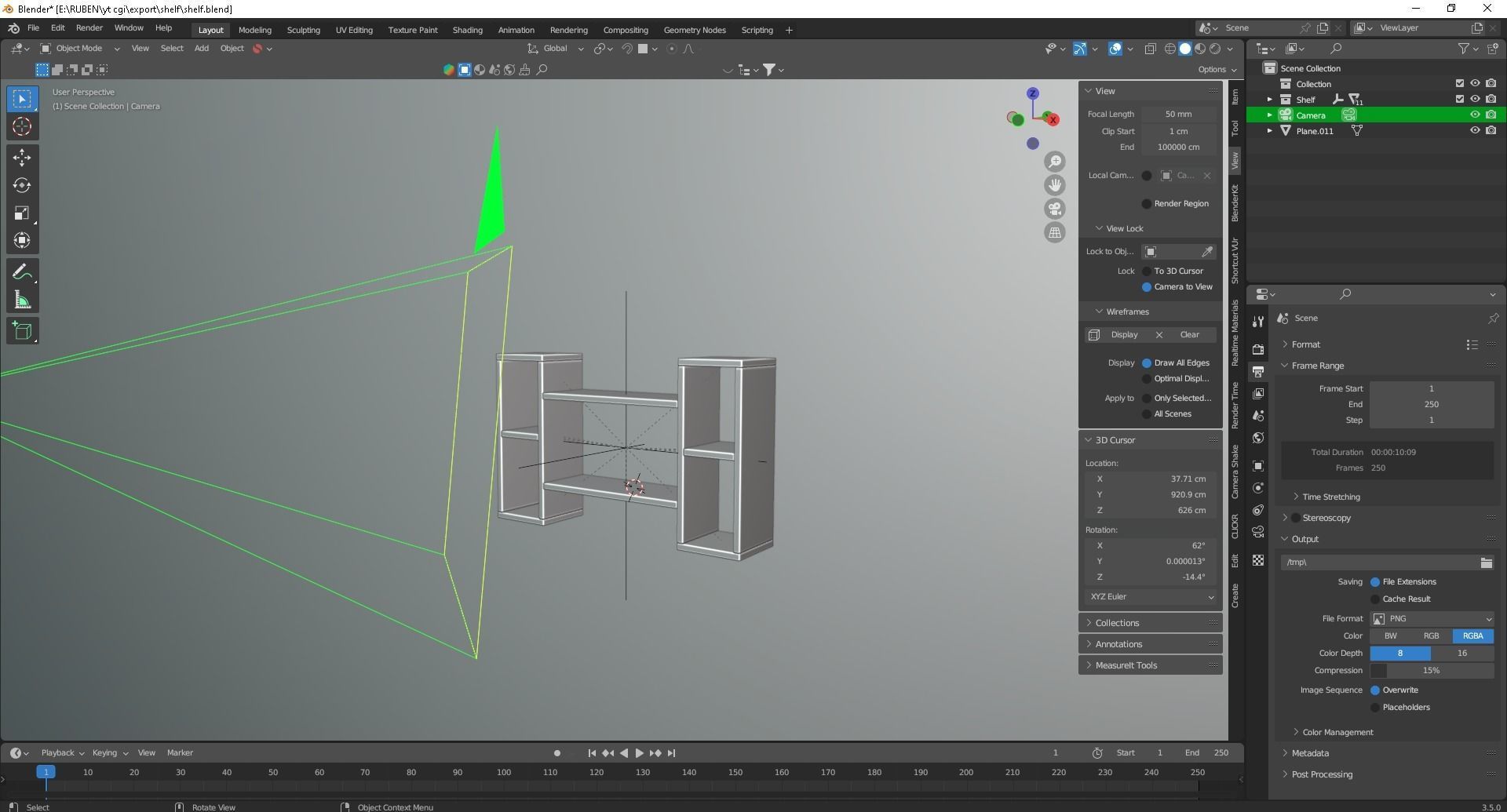 Modern Shelf Design free 3D model | CGTrader