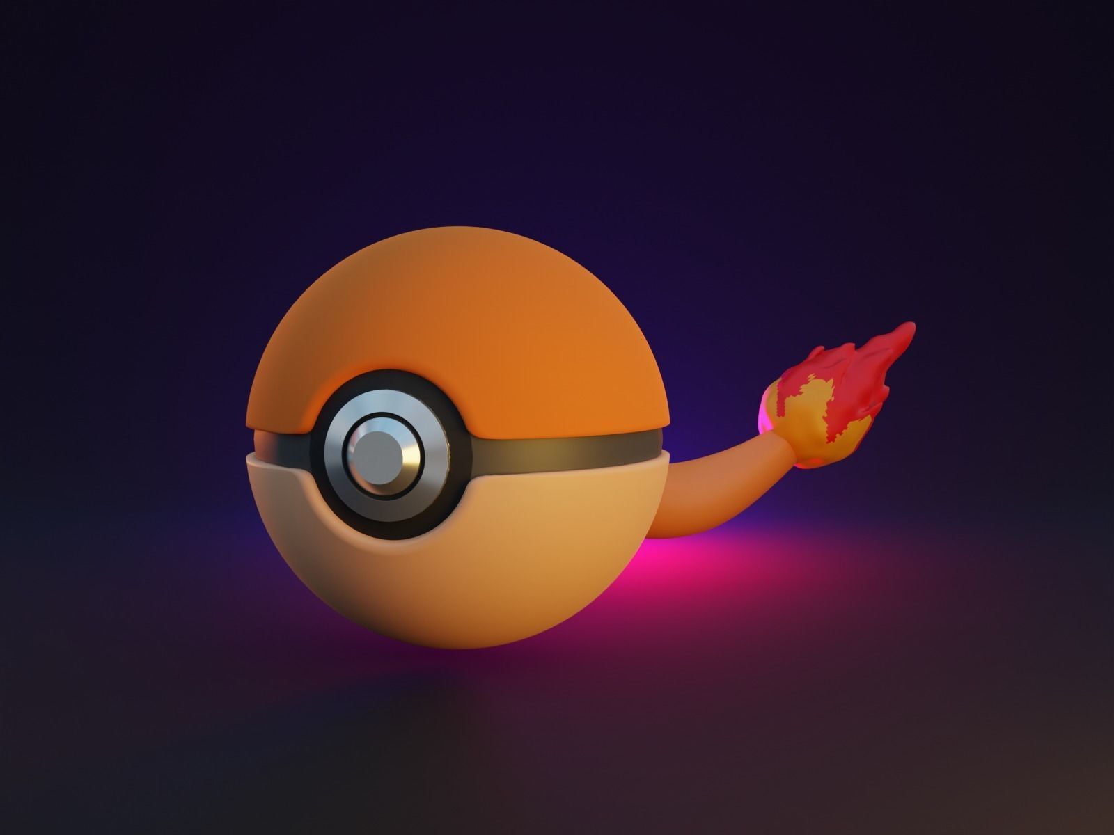 3D model Pokemon base pokeball free VR / AR / low-poly 3D model | CGTrader