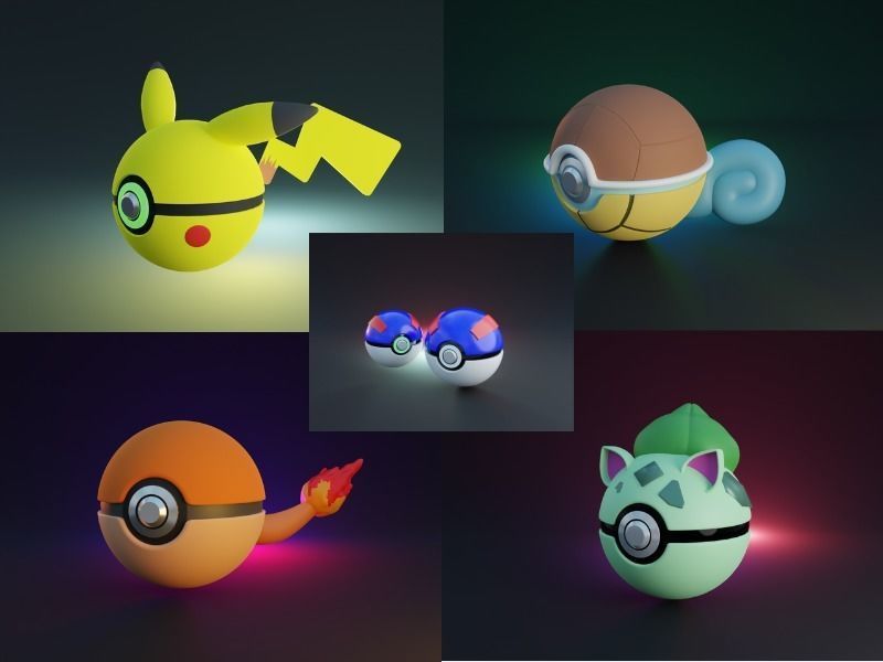 3D model Pokemon base pokeball free VR / AR / low-poly 3D model | CGTrader
