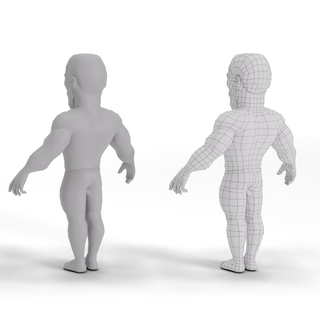 3D model Gigachad 3D character VR / AR / low-poly | CGTrader