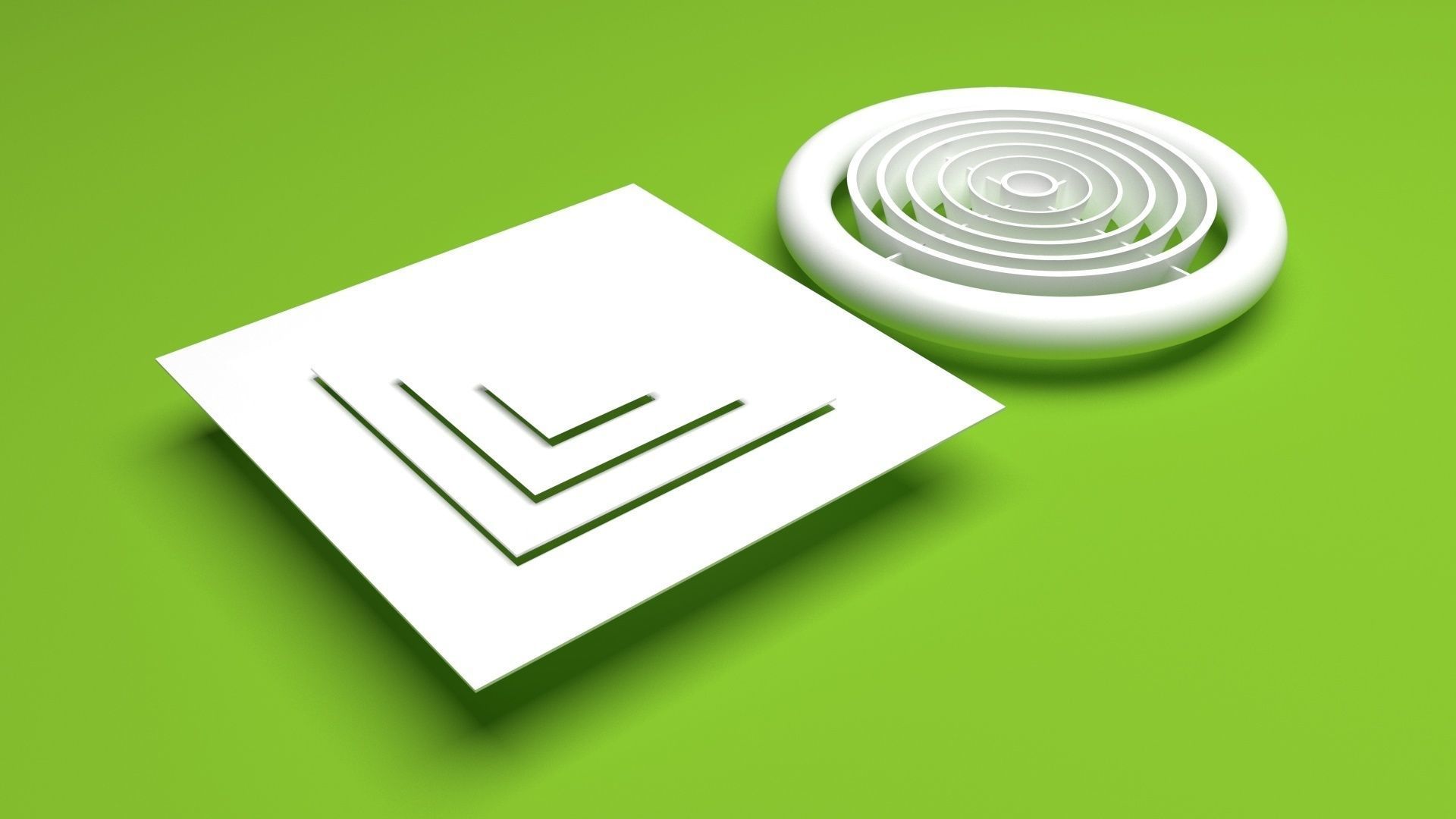 Square and Circle Ventilation Systems 3D model | CGTrader
