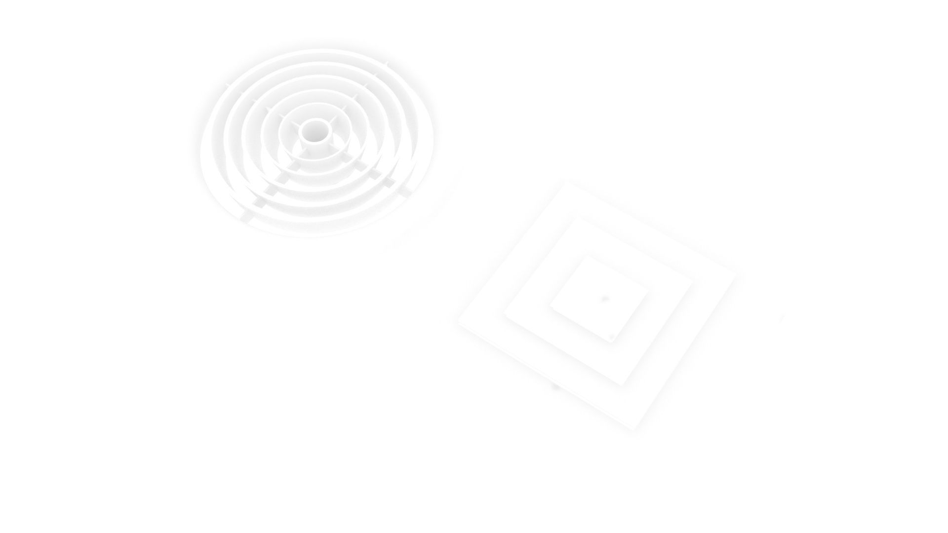 Square and Circle Ventilation Systems 3D model | CGTrader