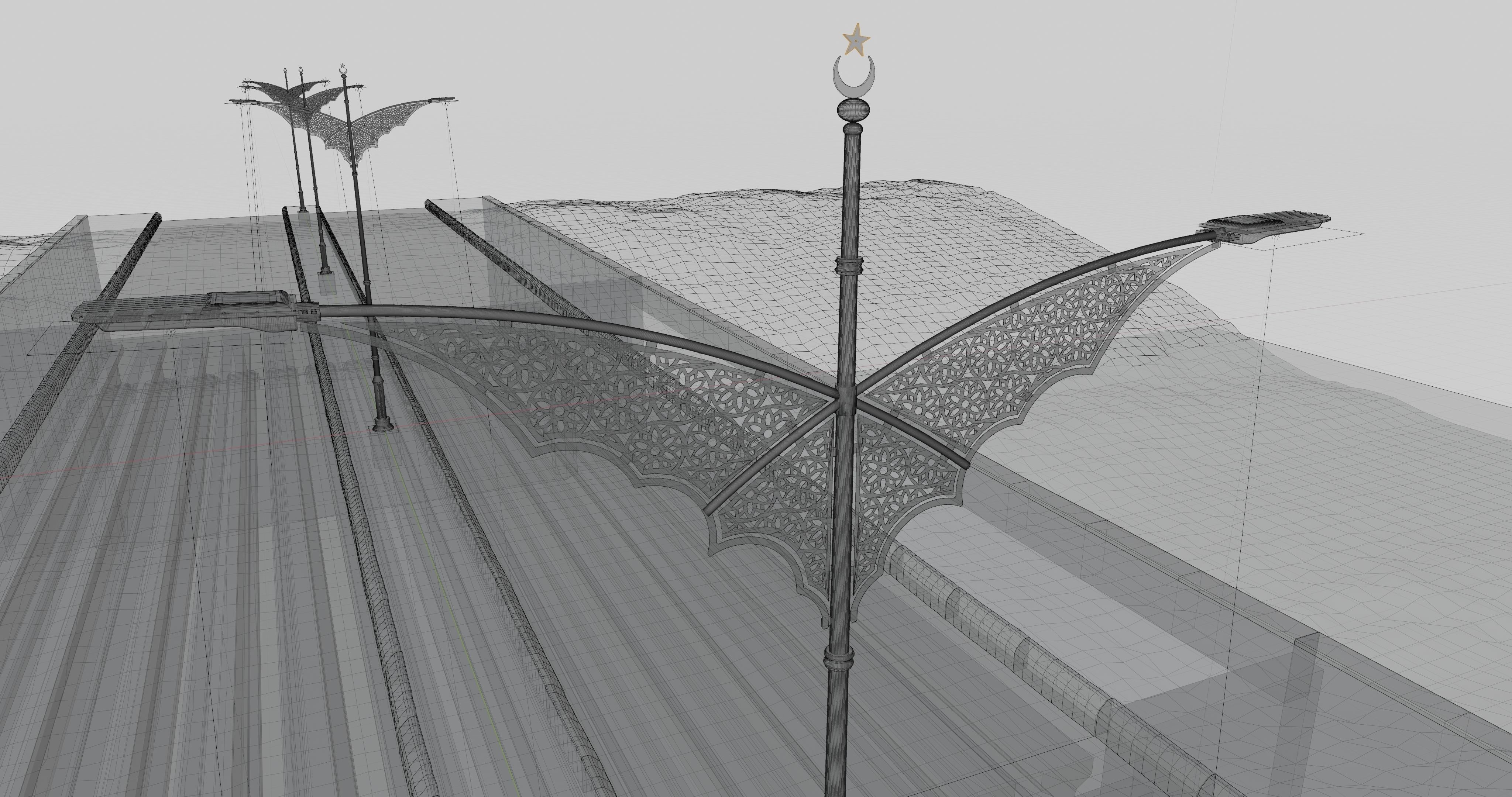 Decorative Lighting Pole Type-1 3D model | CGTrader