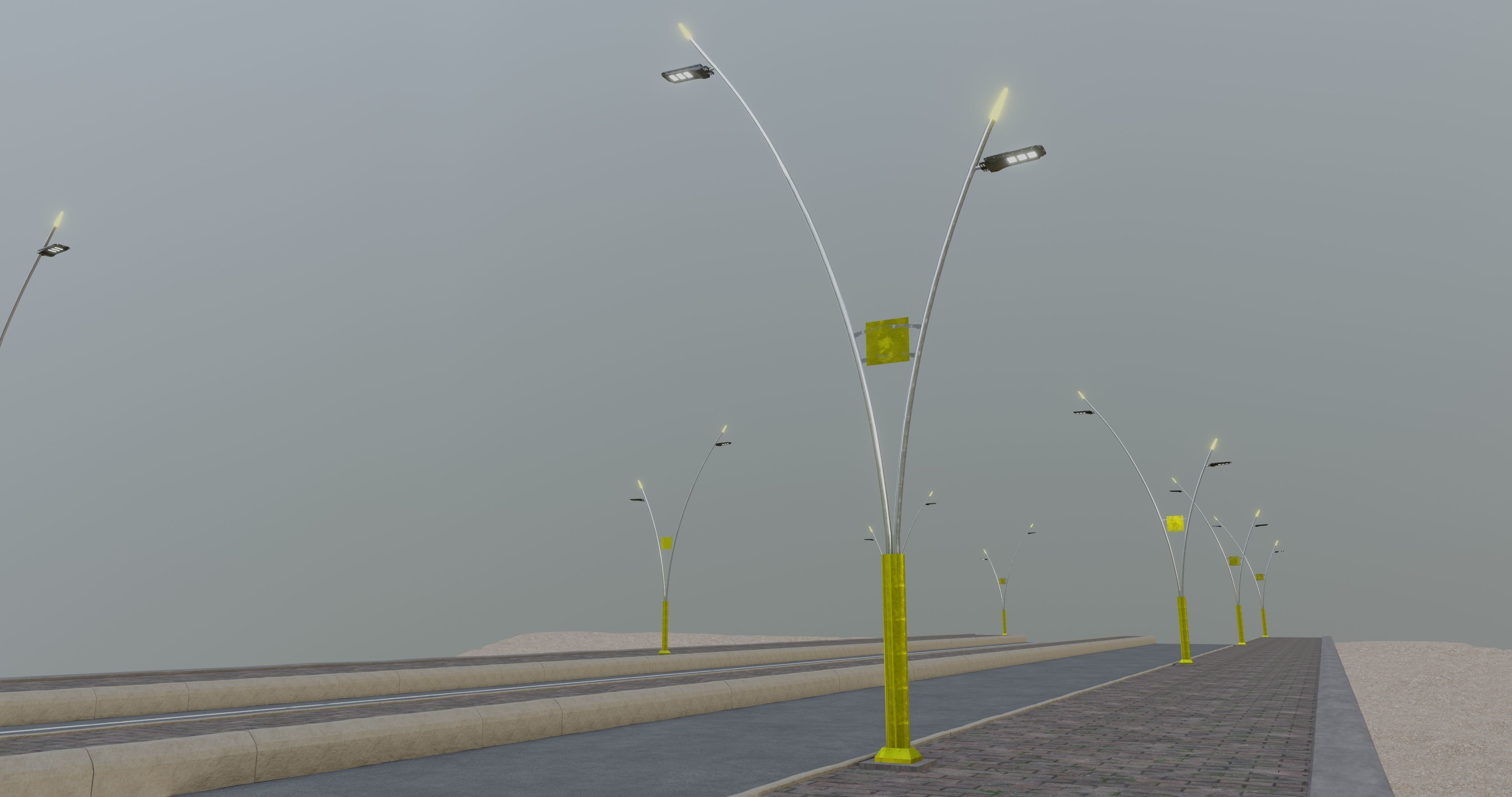 Decorative Lighting Pole Type-3 3D model | CGTrader