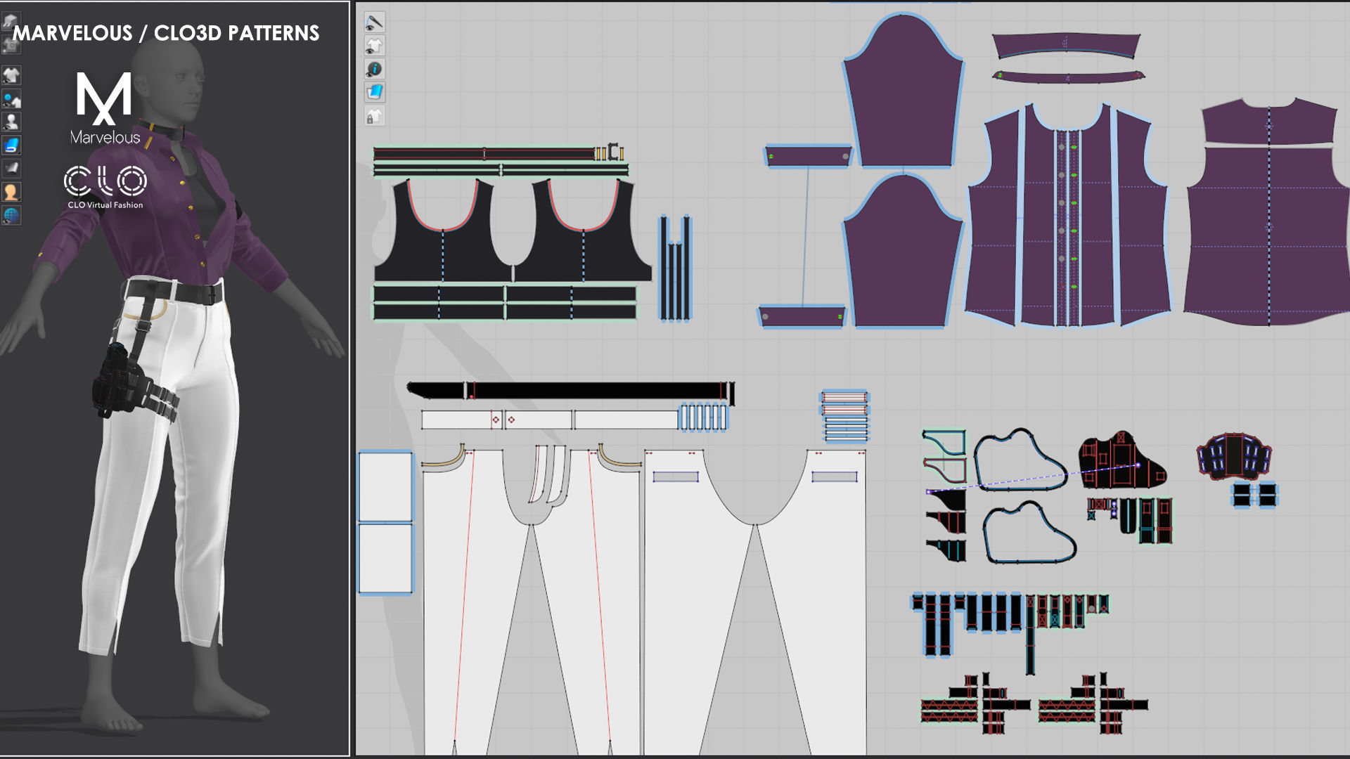 Girls Outfit 43 - Marvelous Designer 3D model | CGTrader