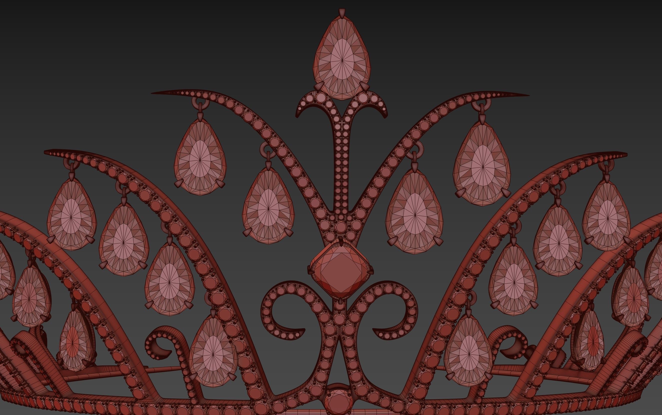 Dimond tiara 3D model | CGTrader