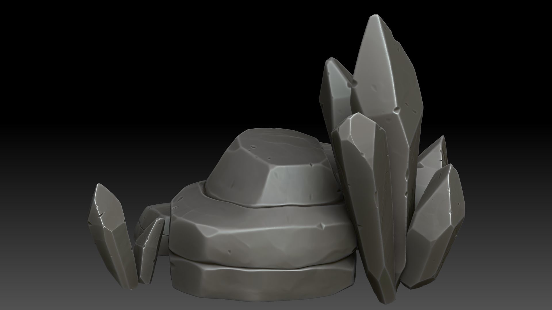 stylized rocks and crystals 3D model | CGTrader