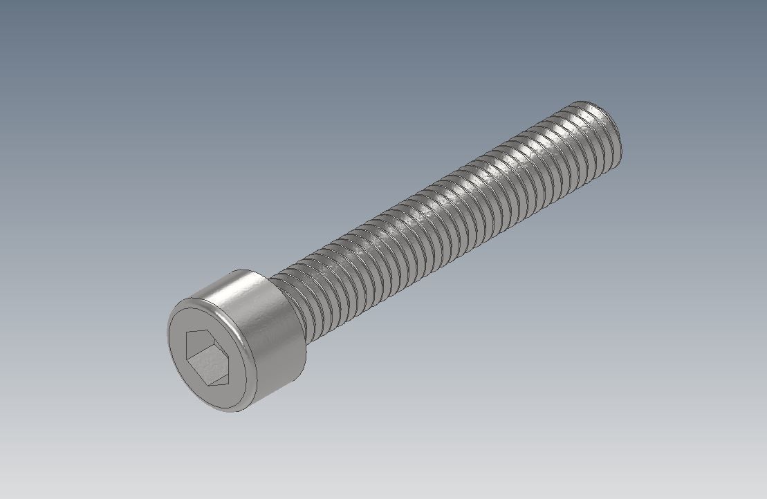 M8x45-M8x45x35-M8x50-M8x50x35 Socket Head DIN912 Standard Bolts 3D ...