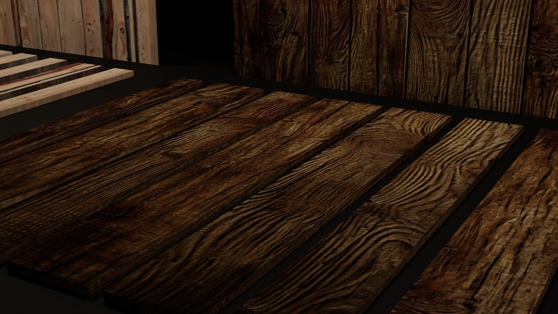 Texture PBR wooden planks material set VR / AR / low-poly | CGTrader