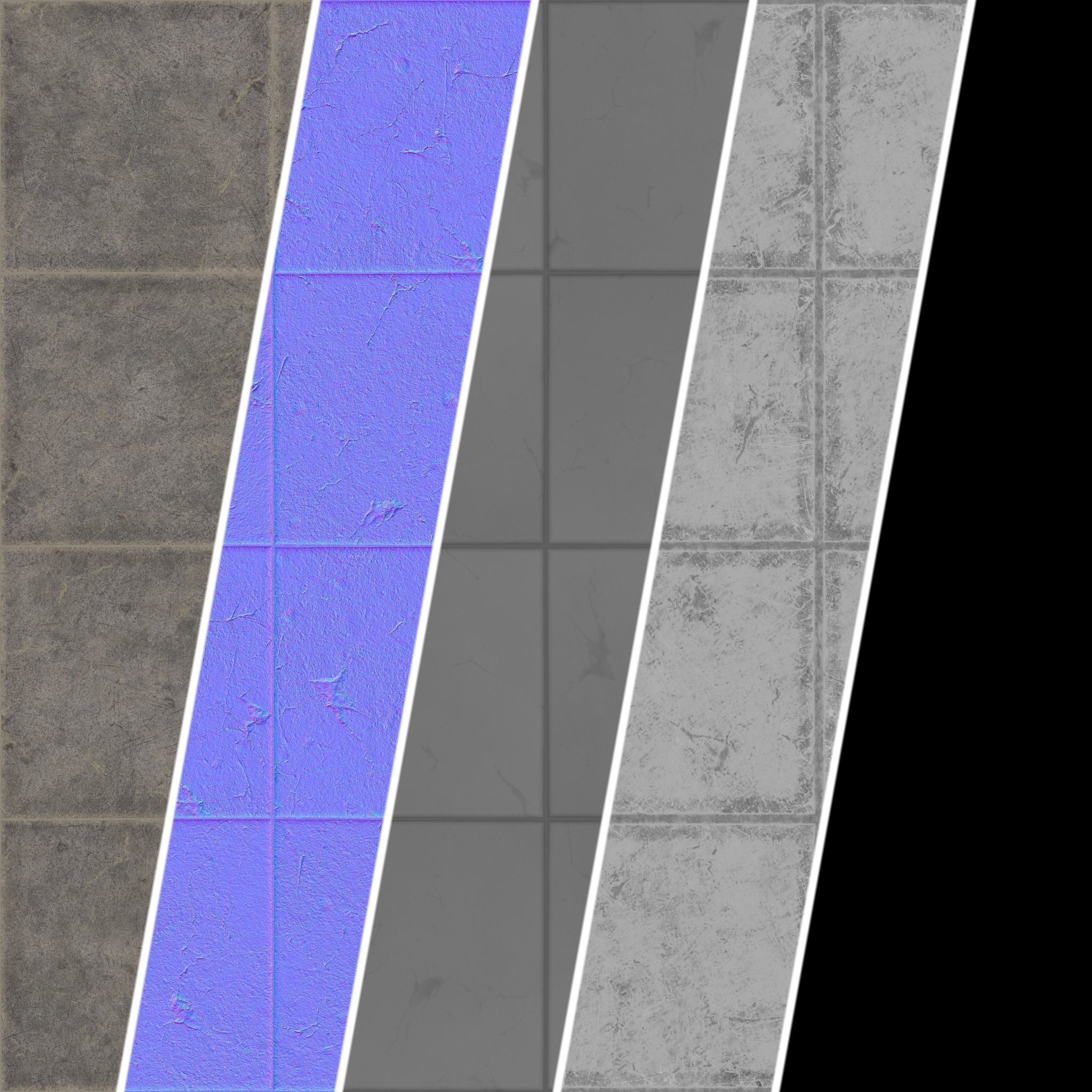 Texture Tile Materials 34- Concrete Tiling By Gravel Sbsar Pbr Seamless ...