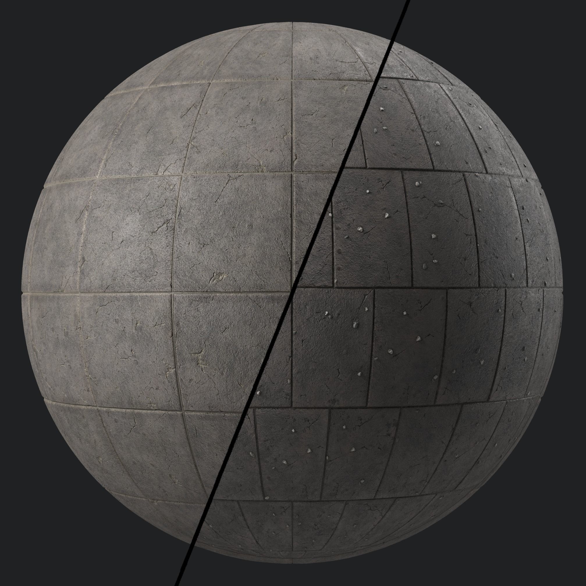 Texture Tile Materials 34- Concrete Tiling By Gravel Sbsar Pbr Seamless ...