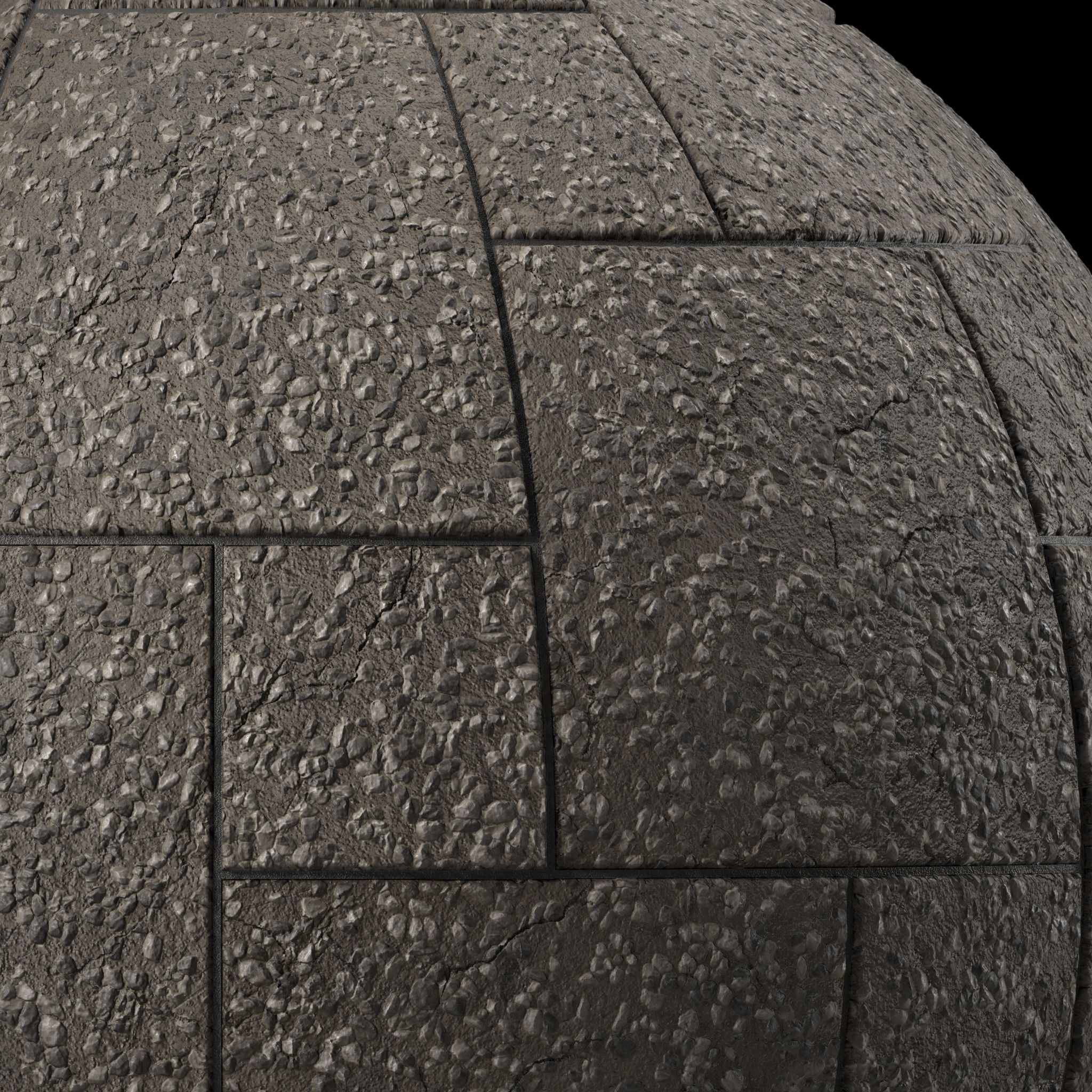 Texture Tile Materials 35- Concrete Tiling By Gravel Sbsar Pbr Seamless ...