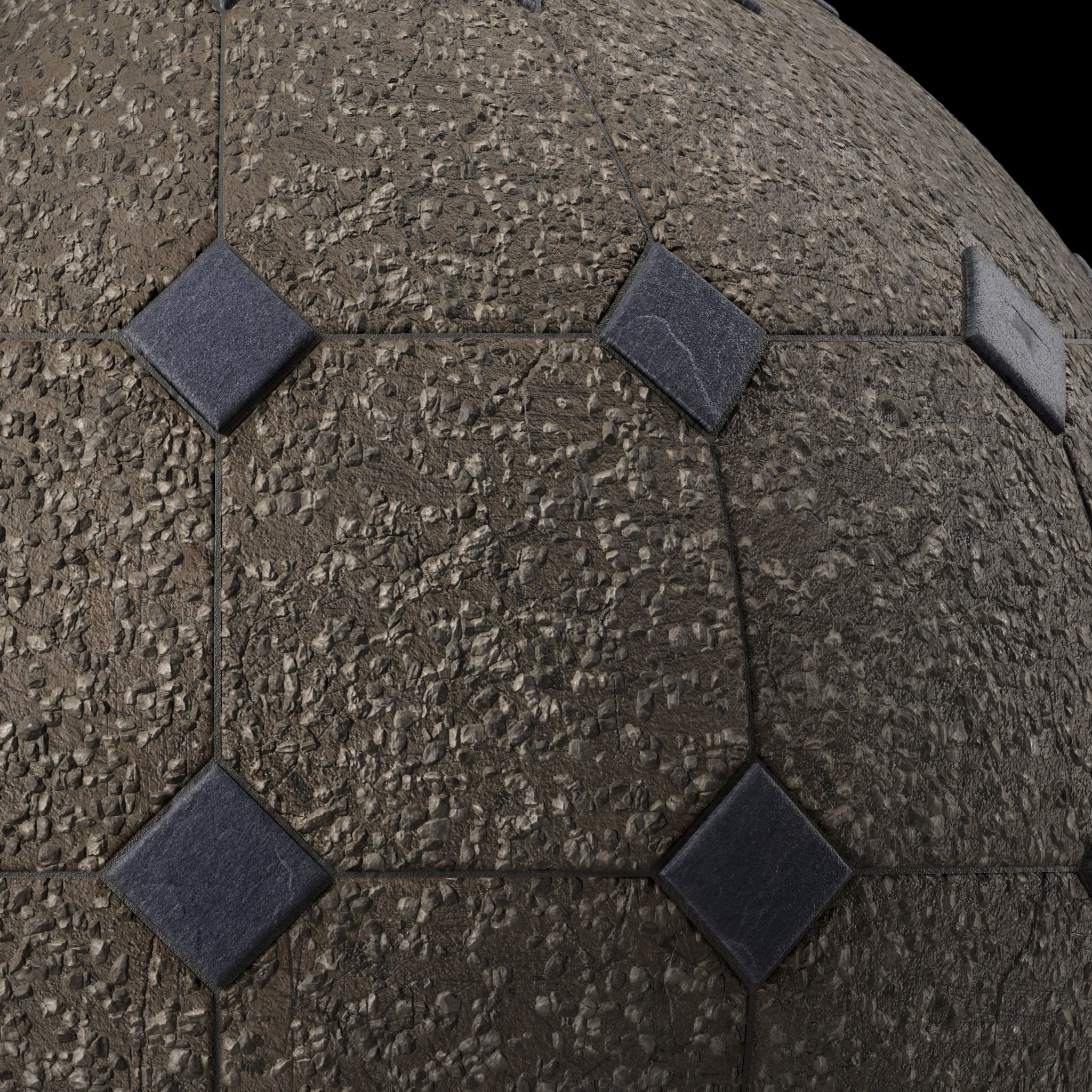 Texture Tile Materials 36- Concrete Tiling By Gravel Sbsar Pbr Seamless ...