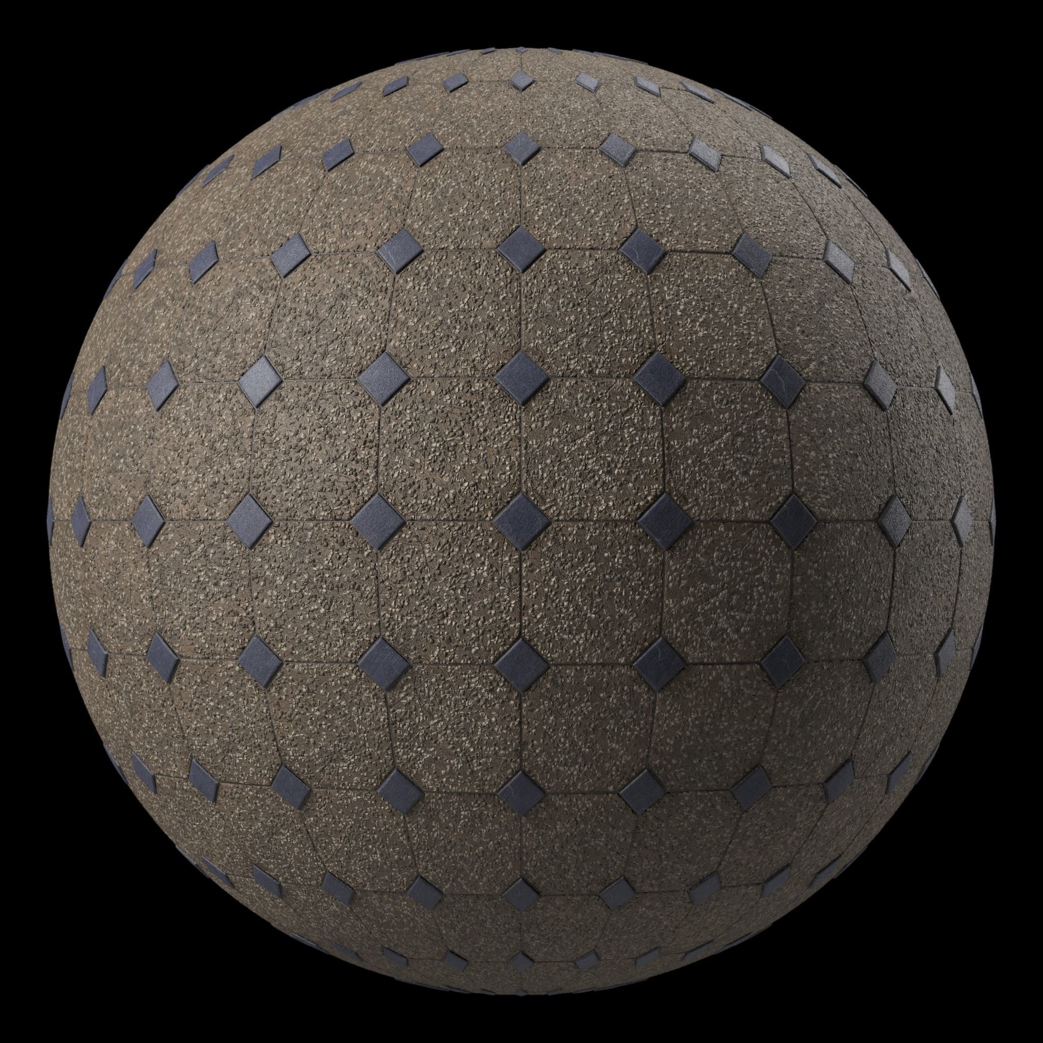 Texture Tile Materials 36- Concrete Tiling By Gravel Sbsar Pbr Seamless ...