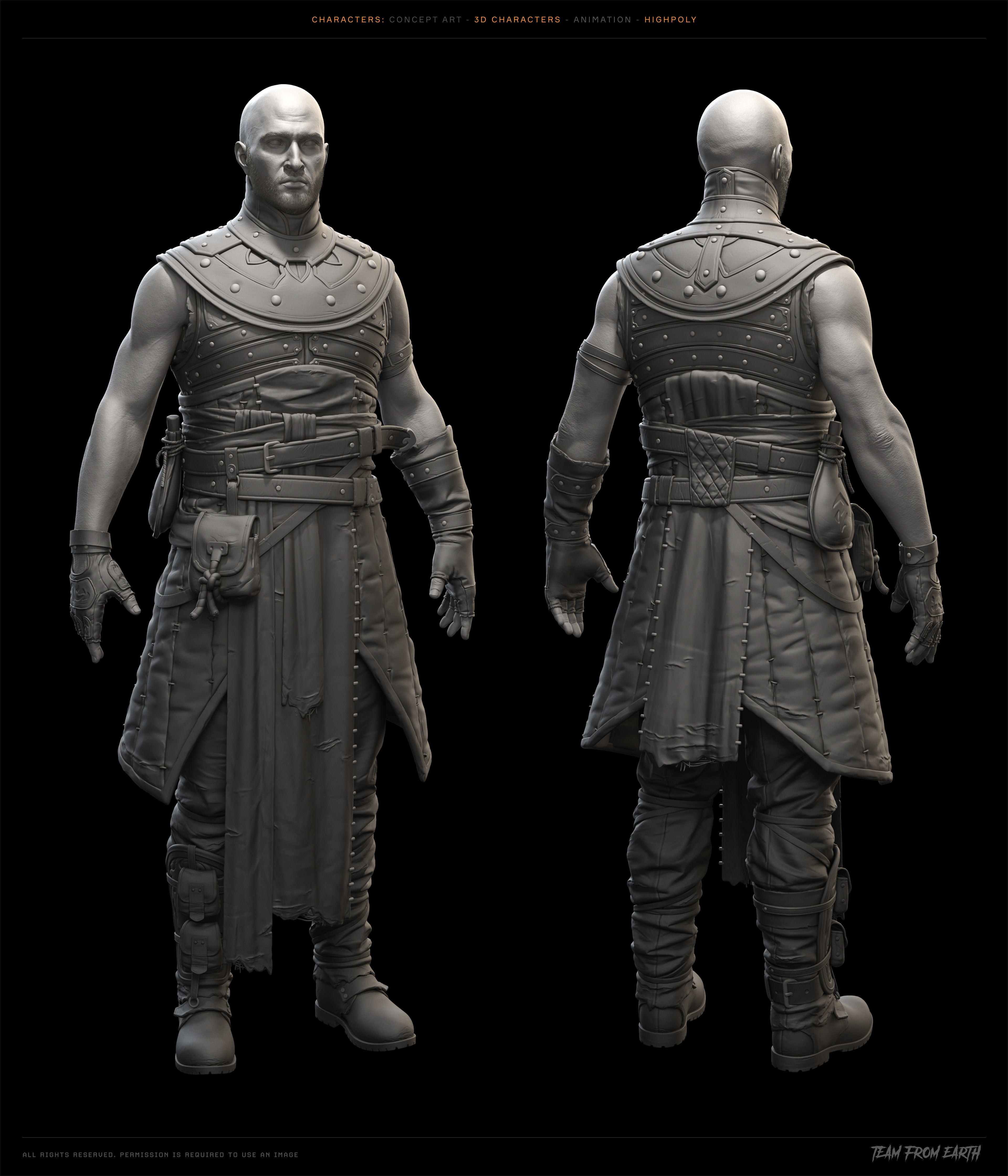 3D model Eastern guard 3D game character VR / AR / low-poly | CGTrader