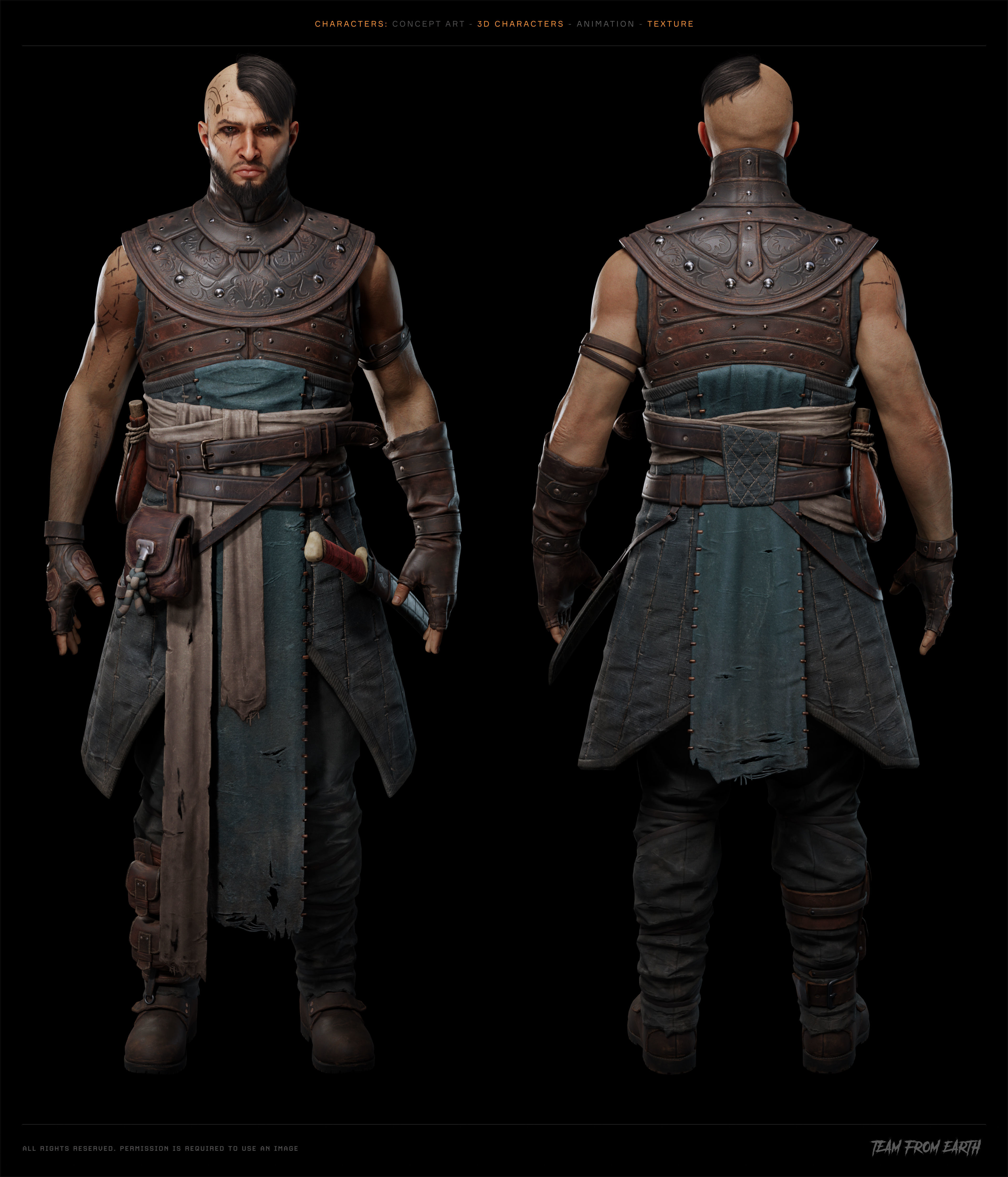 3D model Eastern guard 3D game character VR / AR / low-poly | CGTrader