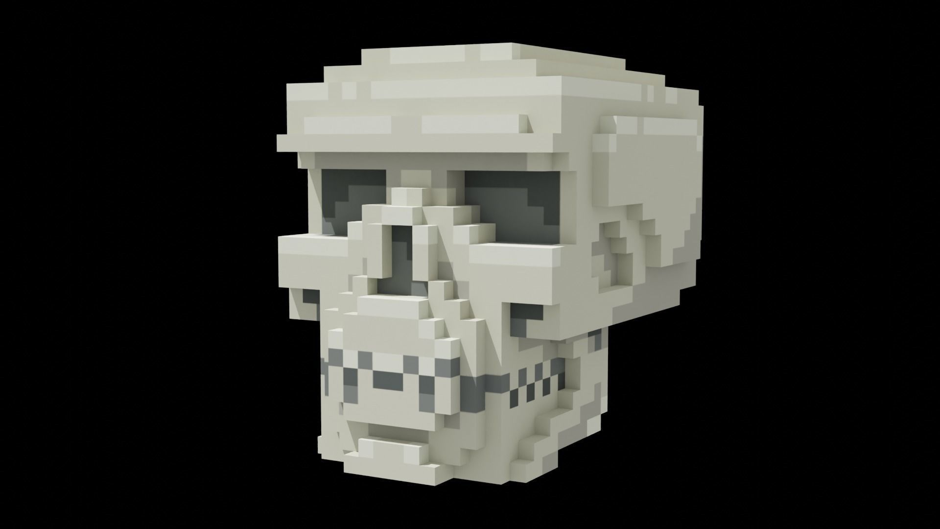 3D model Voxel Human Skull VR / AR / low-poly | CGTrader