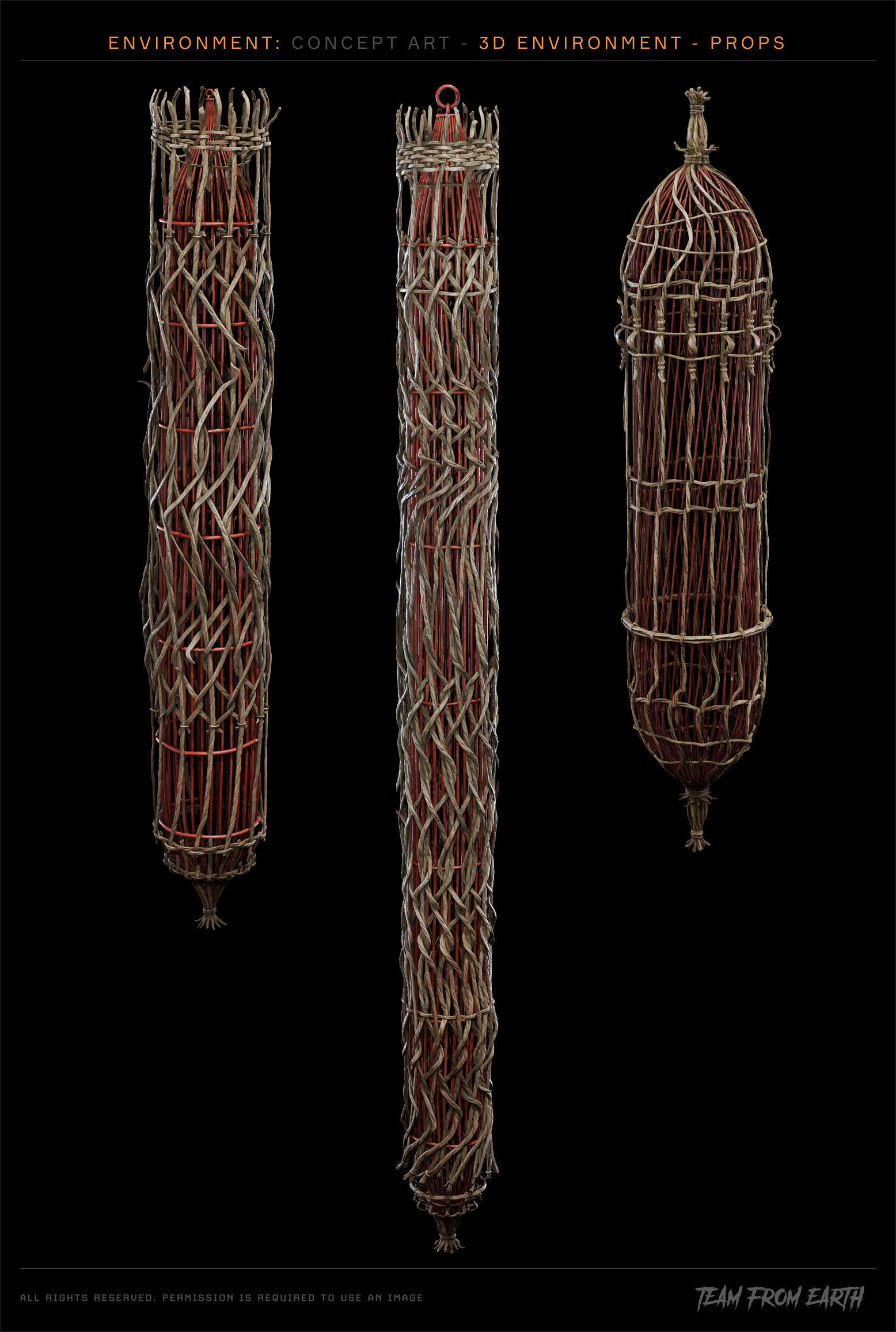 3D model Game ready set of eastern baskets Nanite pipeline VR / AR ...