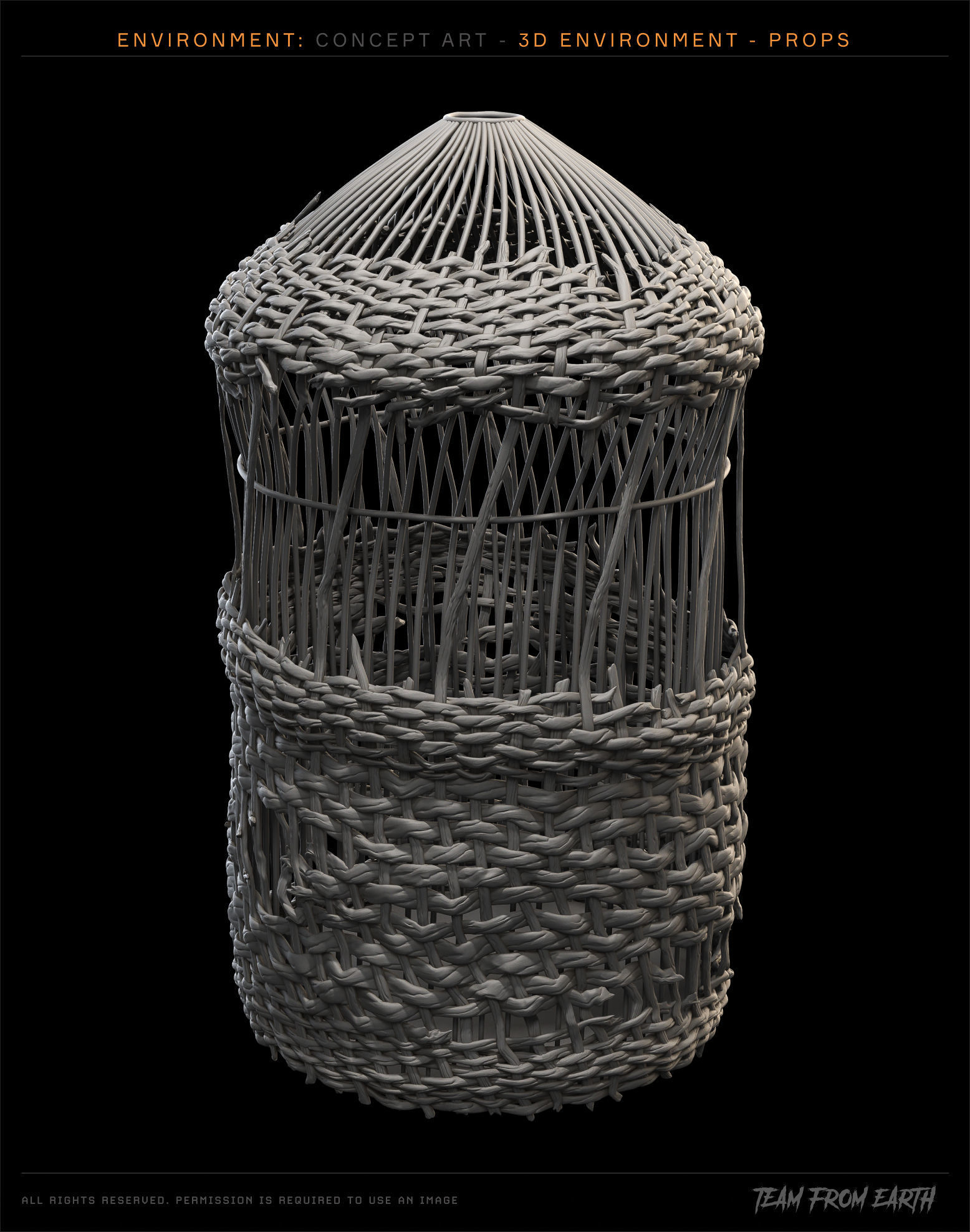 3D model Game ready set of eastern baskets Nanite pipeline VR / AR ...