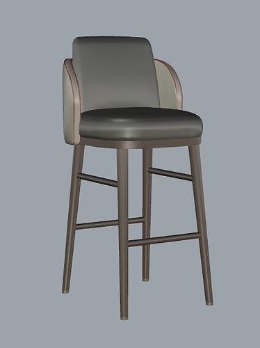 Frato - Palma Bar Stool free 3D model | CGTrader